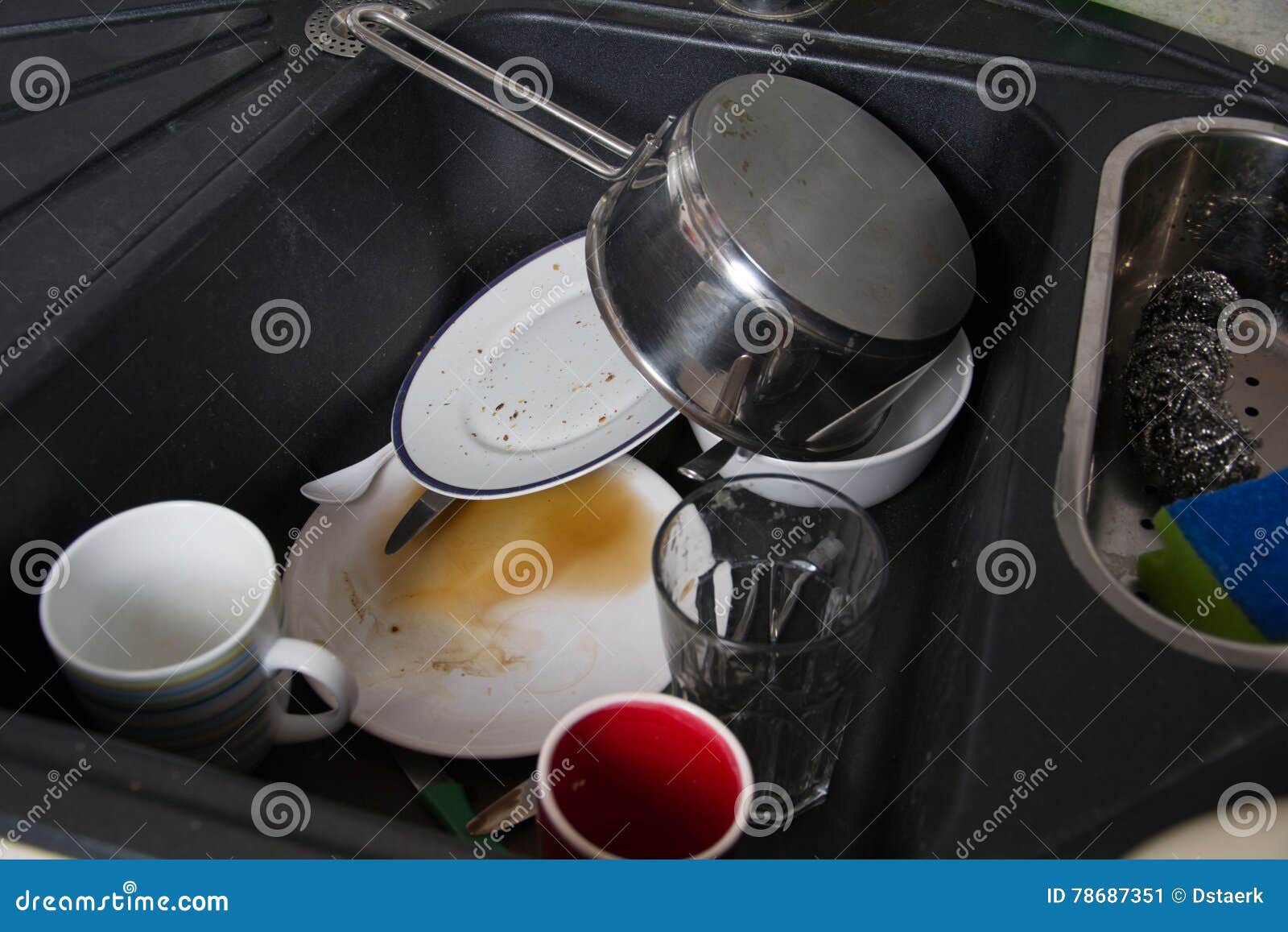 Kitchen Utensils Need a Wash Stock Image - Image of dish, messy: 78687351
