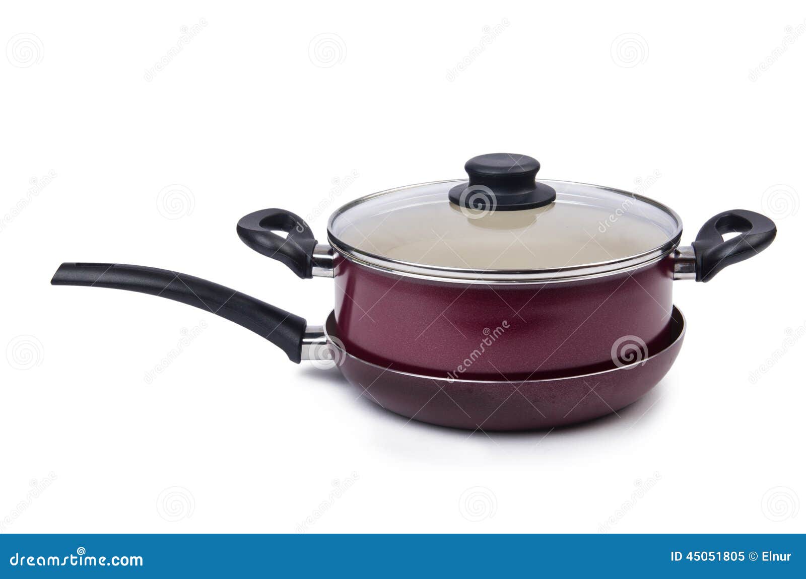 Kitchen Utensils Pan Pot Isolated Stock Image - Image of pans, domestic ...