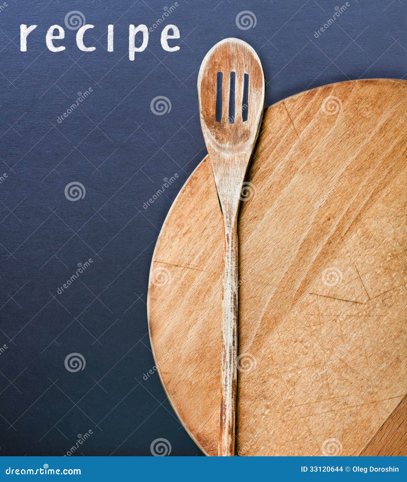 Kitchen Utensils and a Recipe Stock Photo - Image of spoon, healthy ...