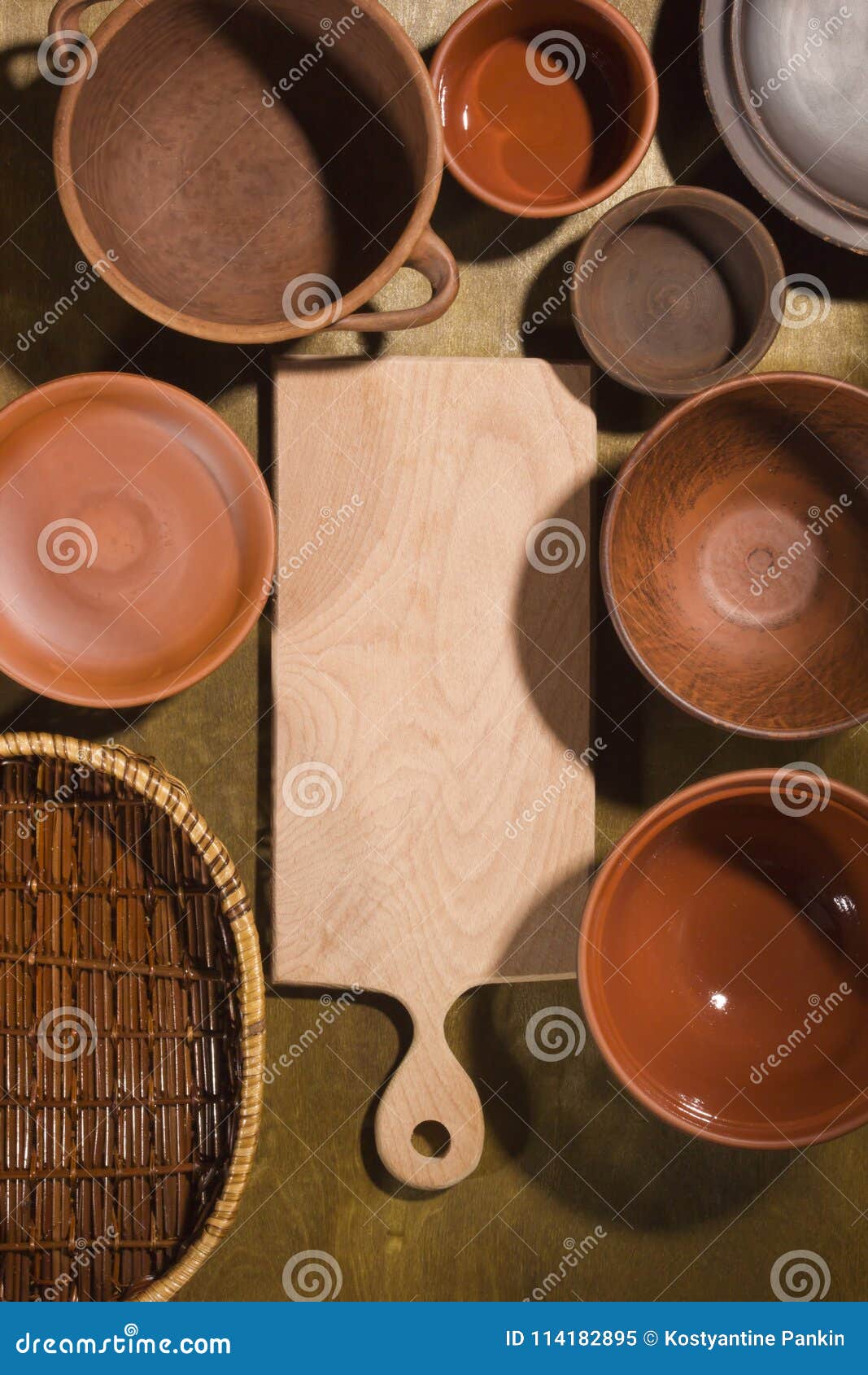 Kitchen Utensils on the Table Stock Image - Image of board, utensils ...