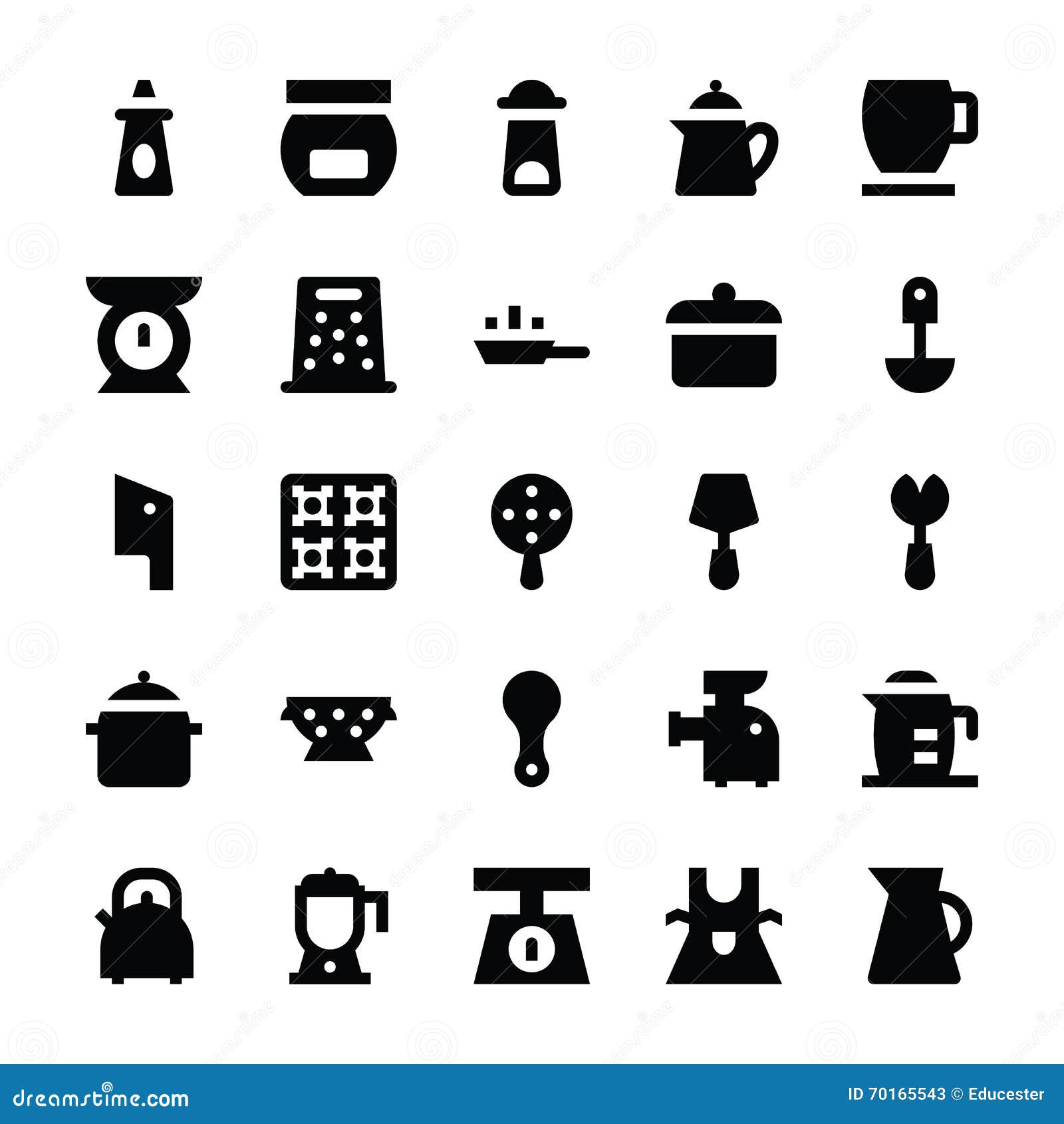 Kitchen Utensils Vector Icons 10 Stock Illustration - Illustration of ...