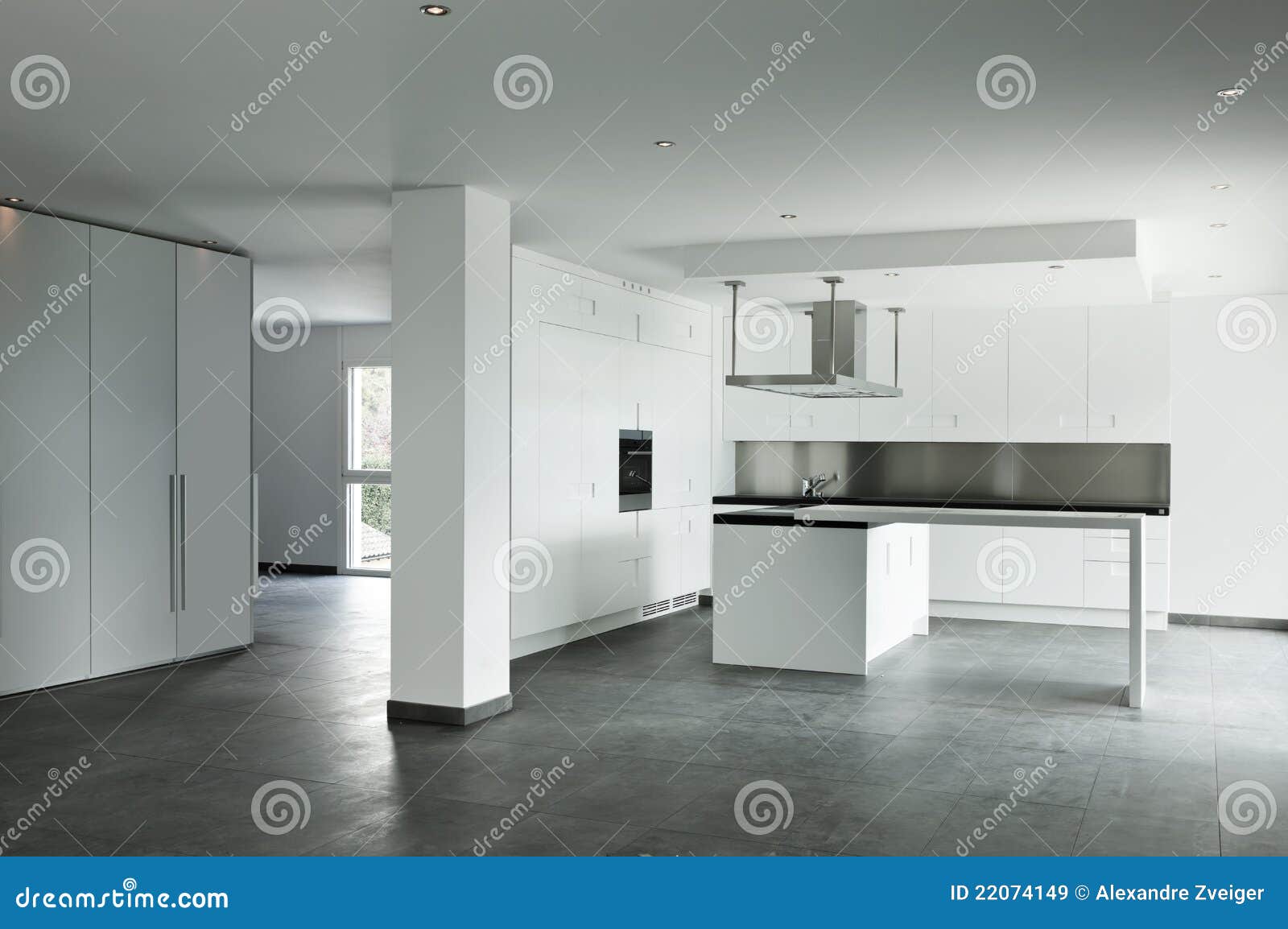 Kitchen view stock image. Image of wall, wide, interior - 22074149