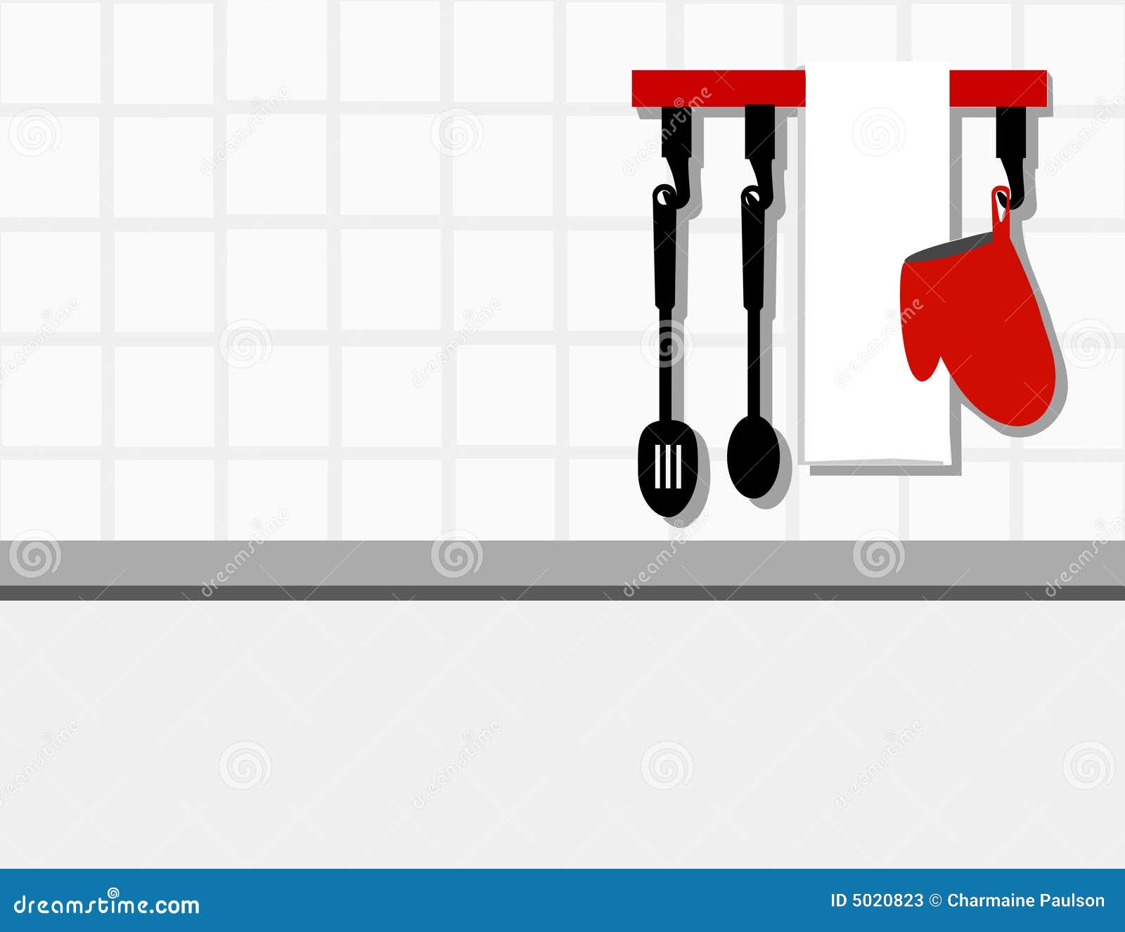 Kitchen Wall Background stock vector. Illustration of cook - 5020823