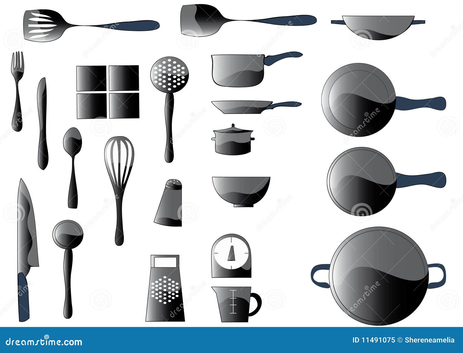 Kitchen ware stock vector. Illustration of utensil, measurement - 11491075