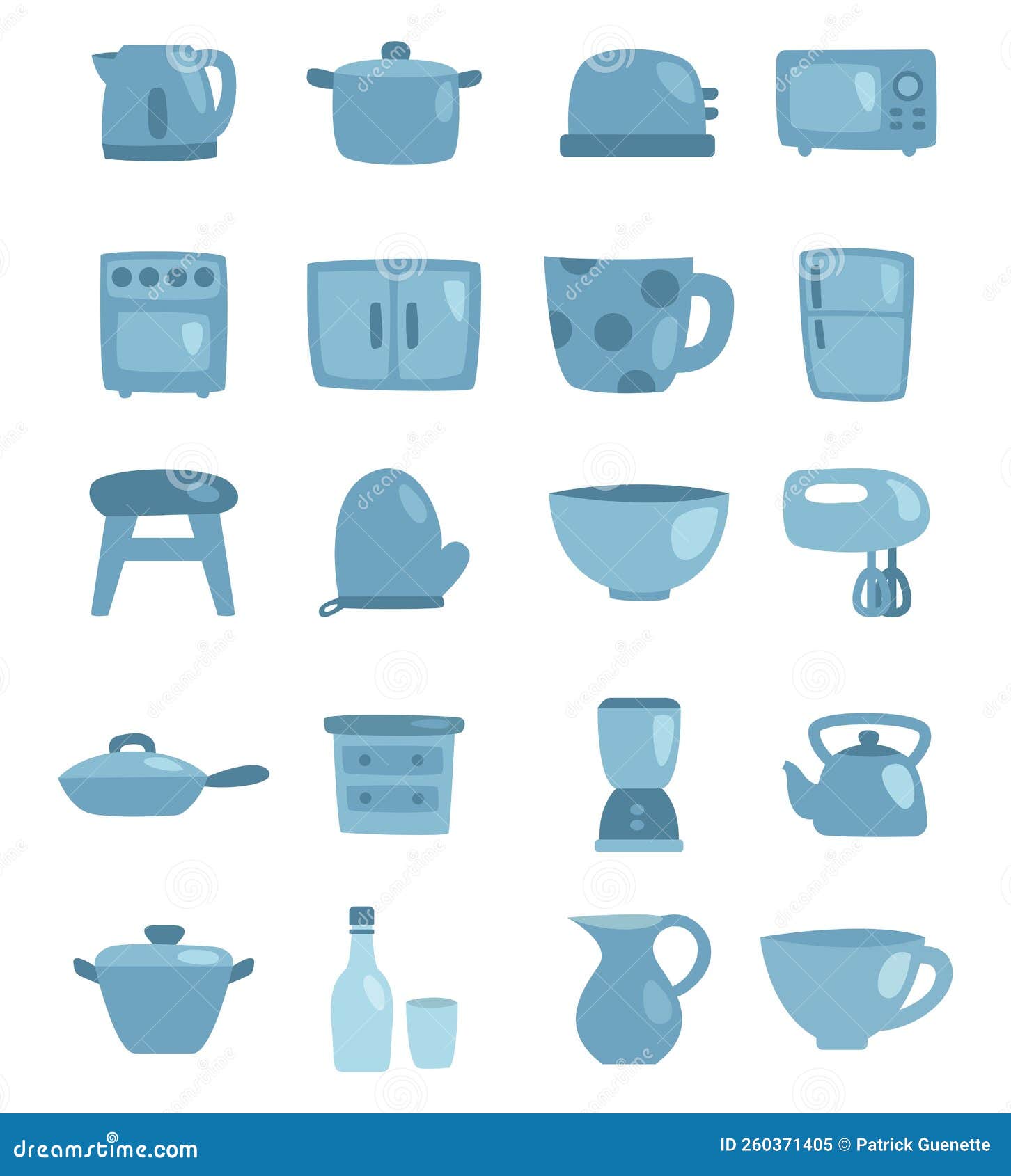 Kitchen ware, icon stock vector. Illustration of object - 260371405
