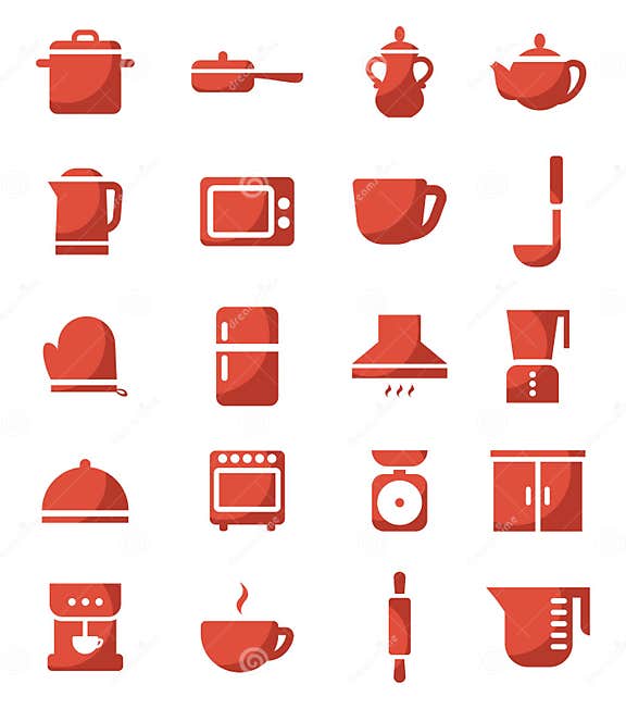 Kitchen ware, icon stock vector. Illustration of style - 259786812