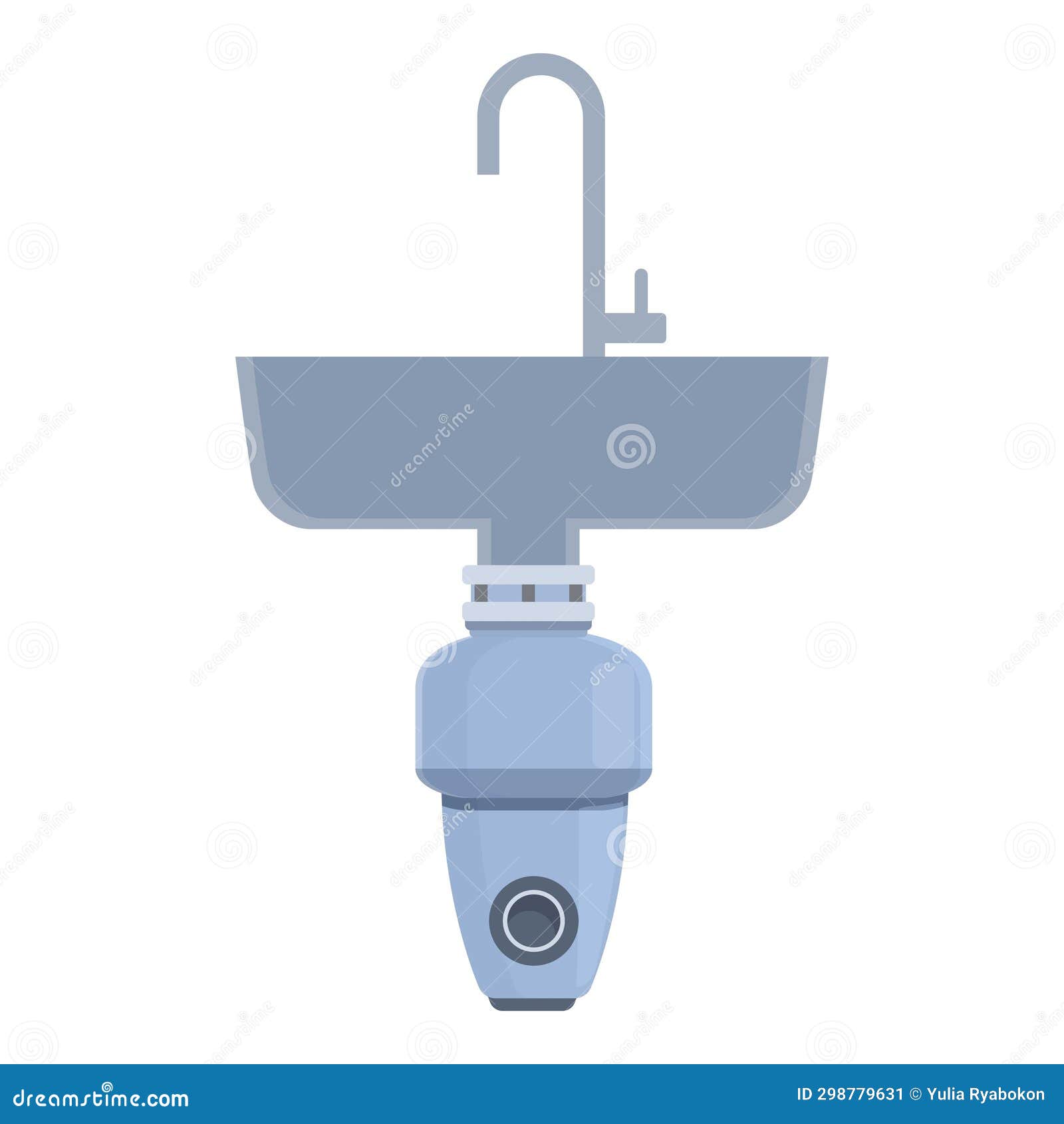 Kitchen Waste Disposer Icon Cartoon Vector. Trash Cleaning Stock ...