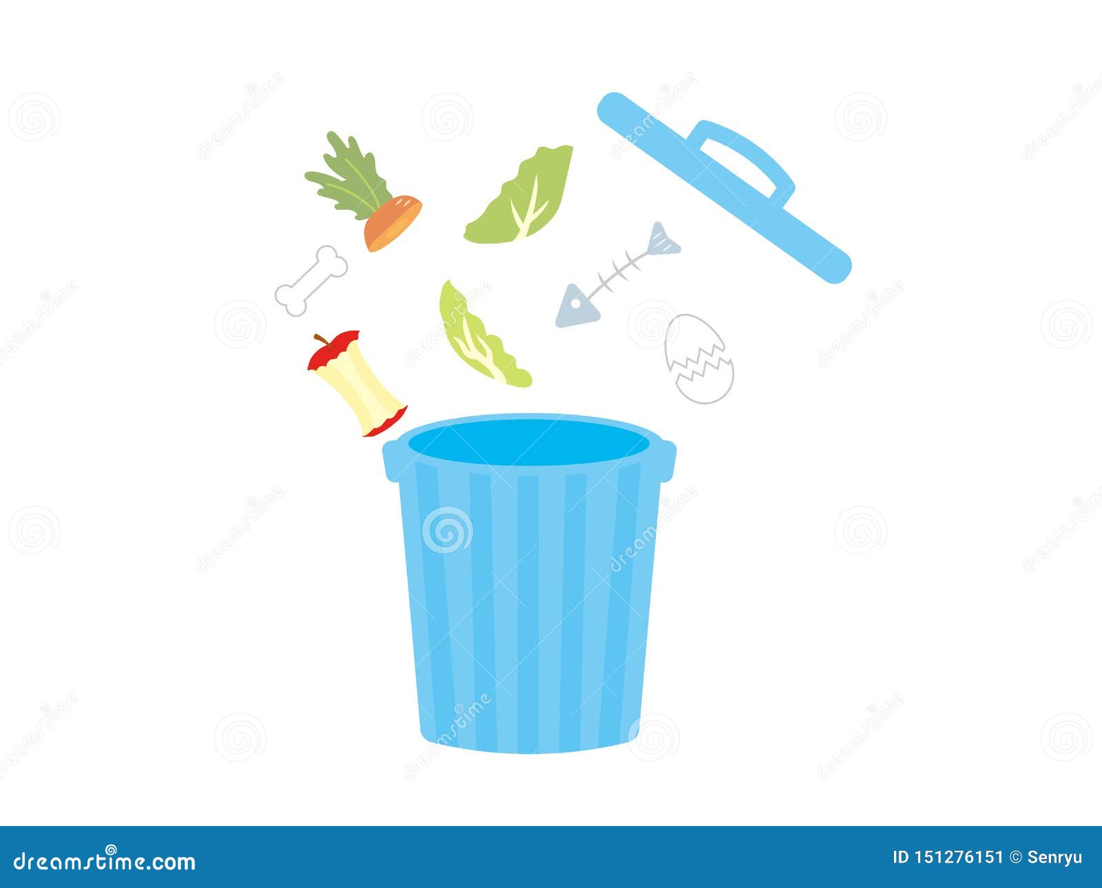 Kitchen waste1 stock vector. Illustration of bucket - 151276151