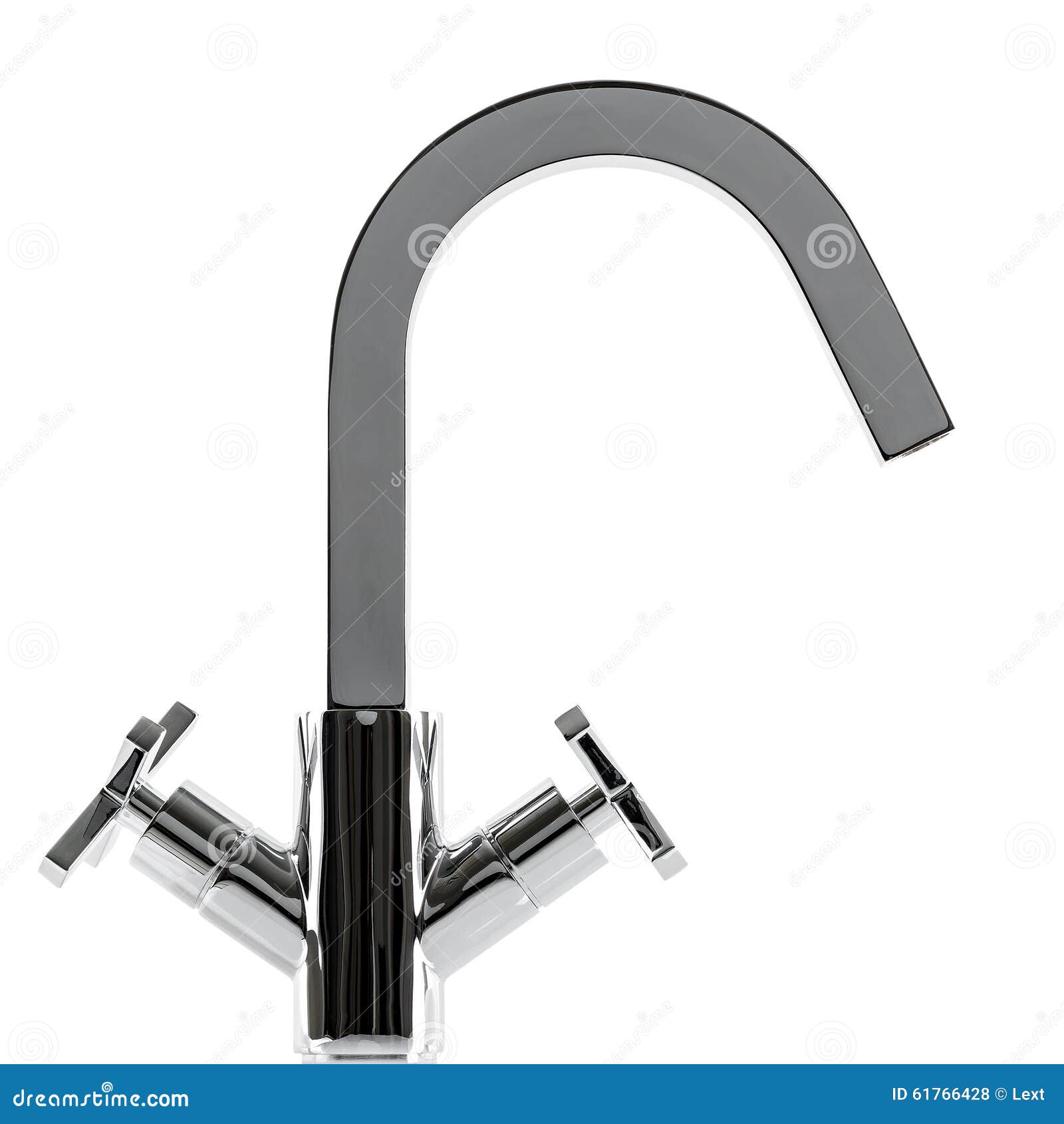 The Kitchen Water Crane is Isolated on White Background Stock Photo ...