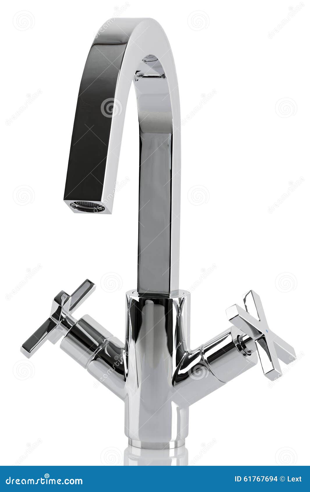 The Kitchen Water Crane is Isolated on White Background Stock Photo ...