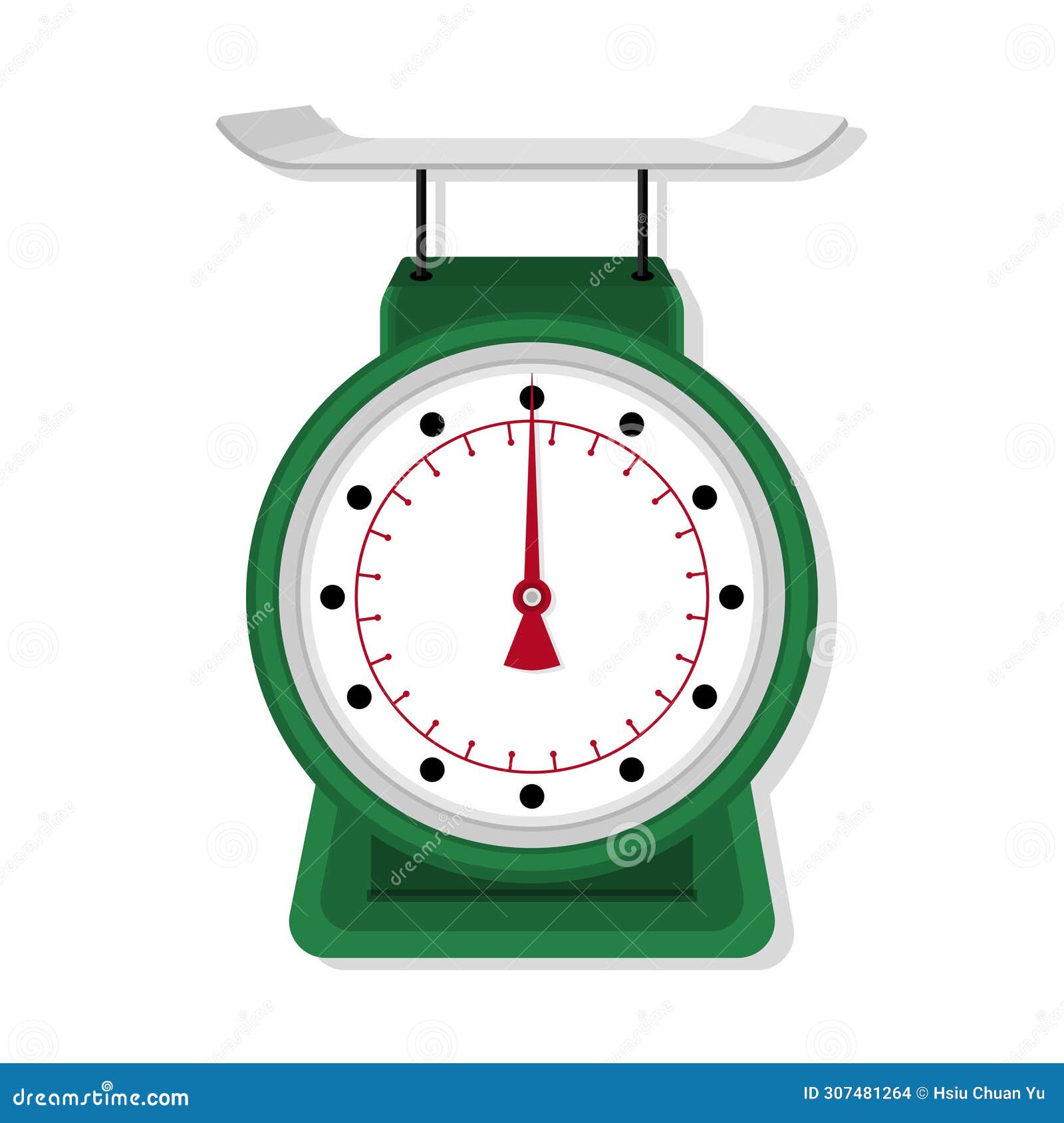 Kitchen Weight Scale Cartoon Illustration Stock Vector - Illustration ...