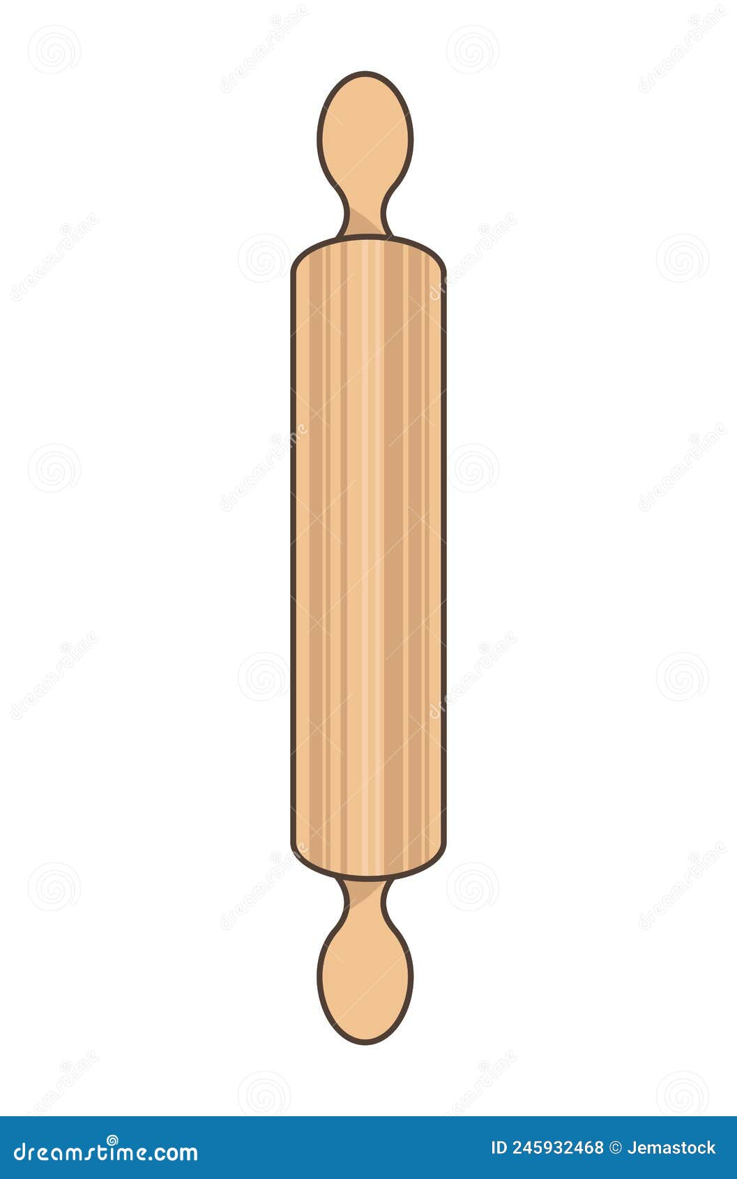 Kitchen wooden roll stock vector. Illustration of food - 245932468