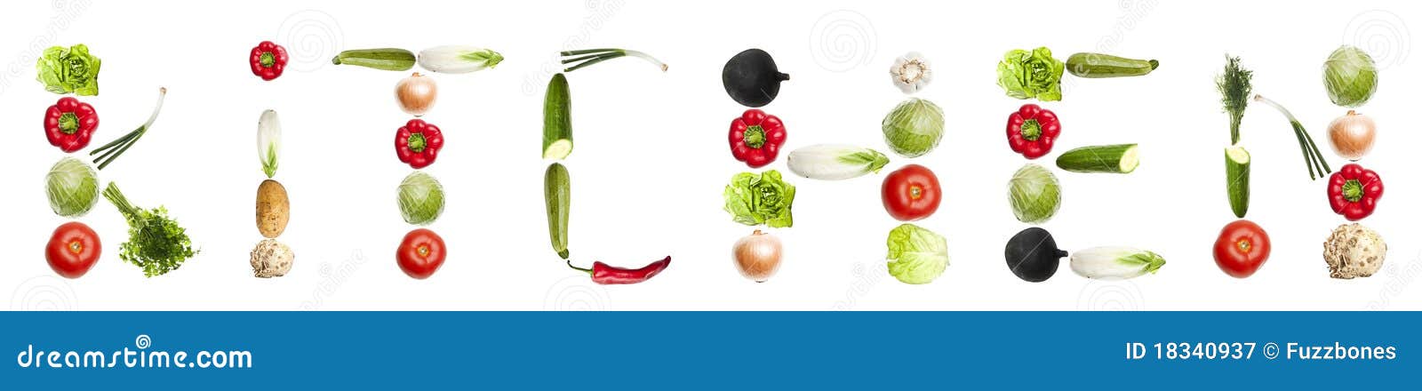 Kitchen Word Made of Vegetables Stock Image - Image of concept, legumes ...
