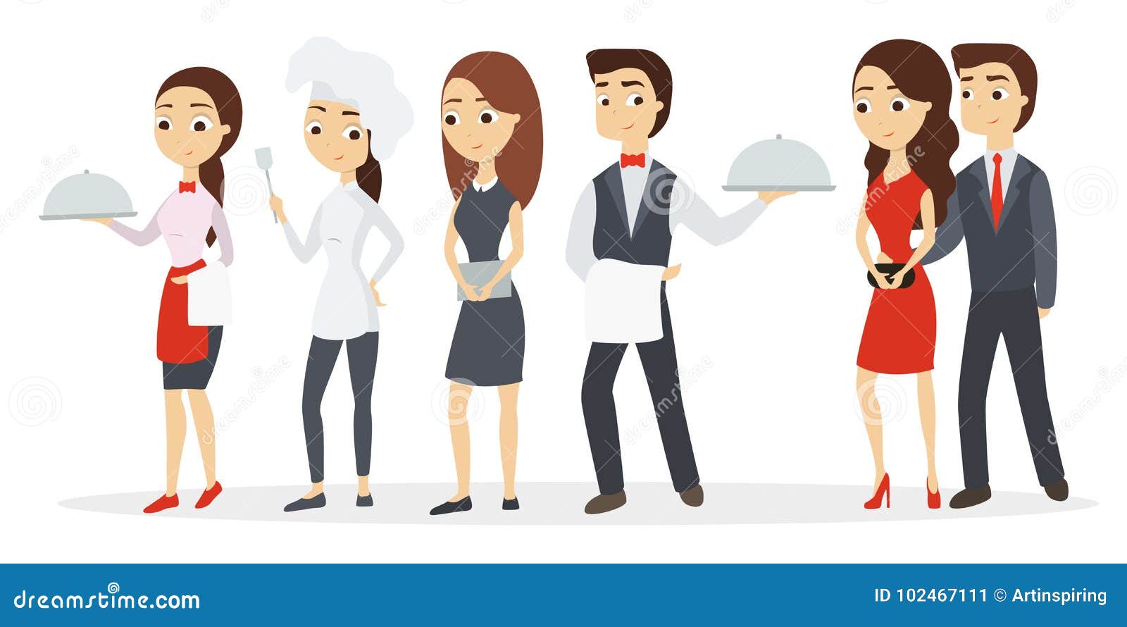 Kitchen workers set. stock vector. Illustration of icon - 102467111