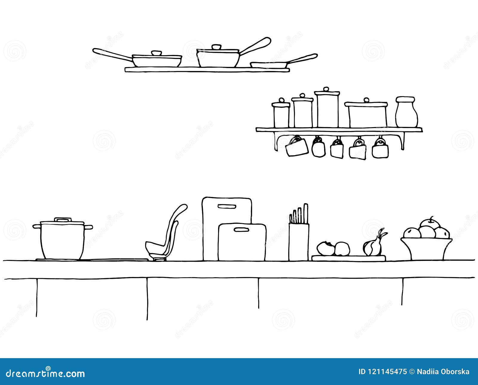 Kitchen Design Drawing Table