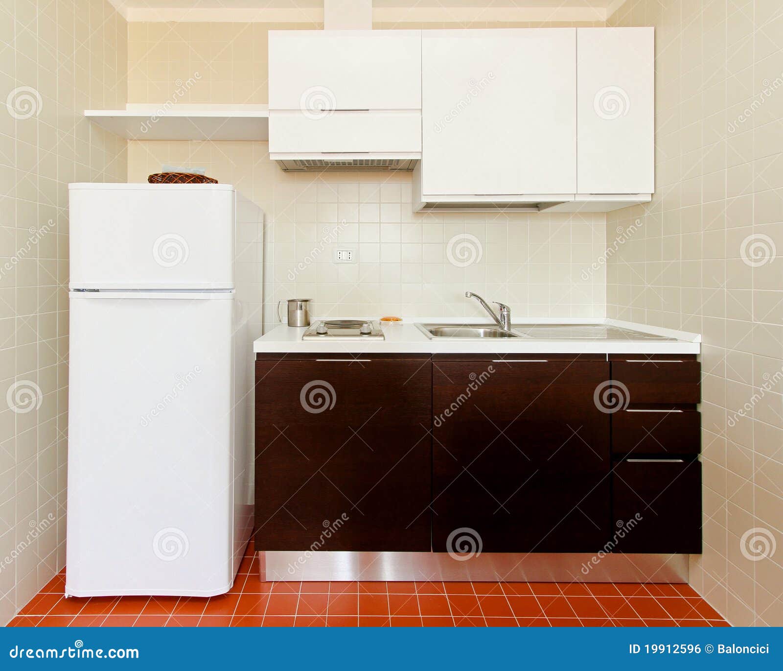 Kitchenette stock photo. Image of interior, fridge, sink - 19912596
