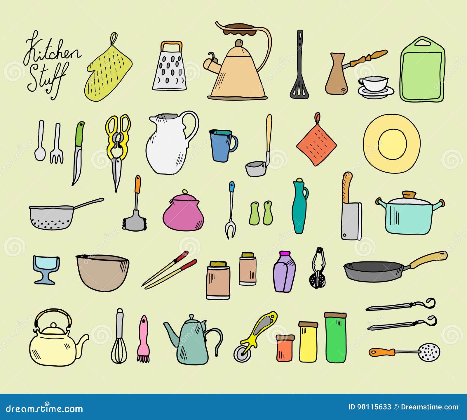 Kitchenware stock illustration. Illustration of design - 90115633