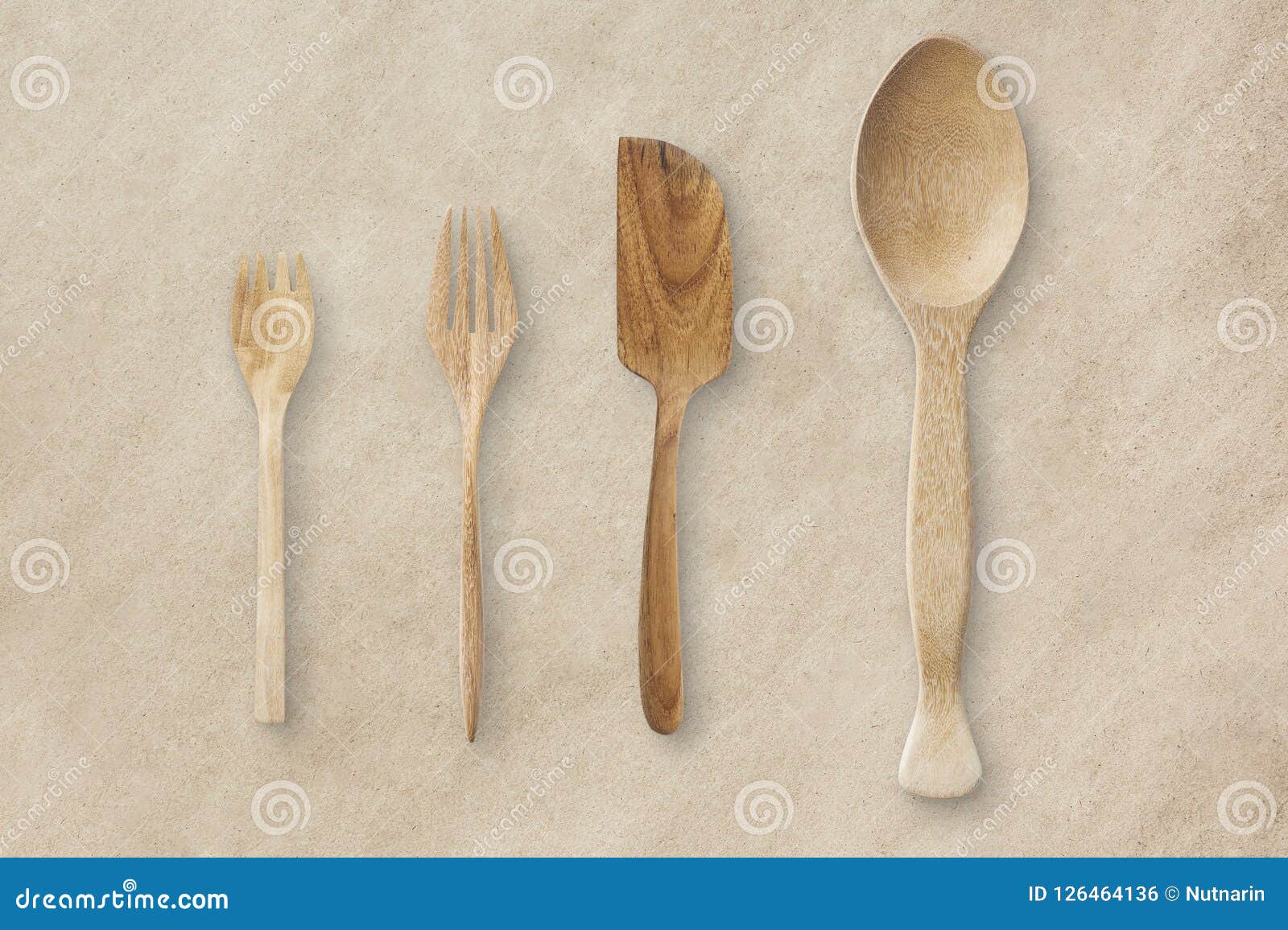 Kitchenware Isolate on Brown Paper Texture Background Stock Photo ...