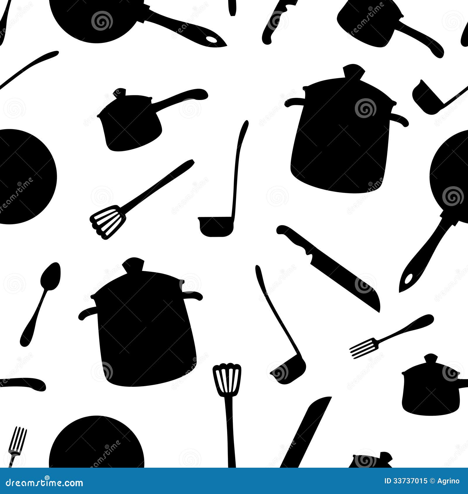 Kitchenware pattern stock vector. Illustration of element - 33737015