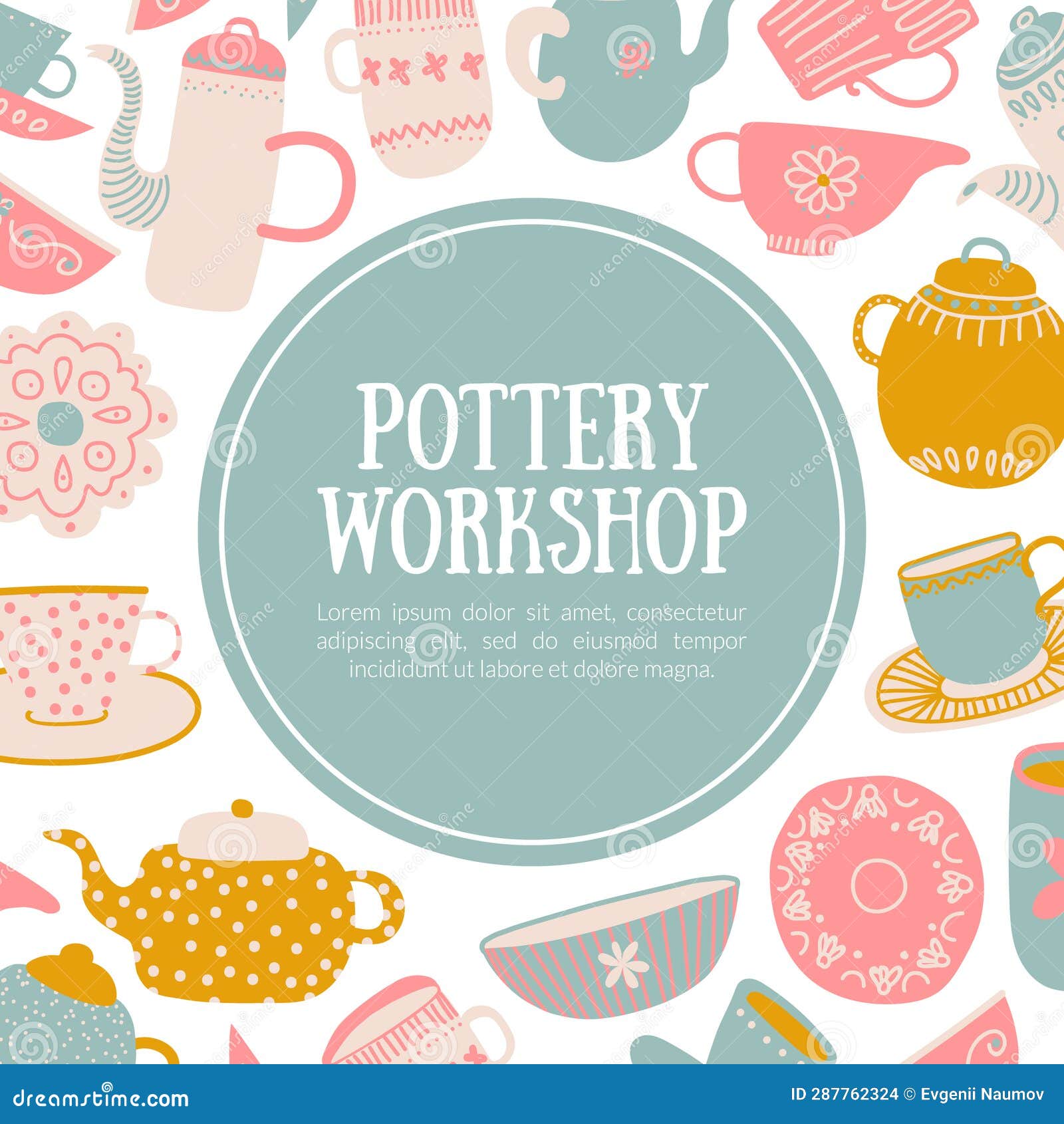 Kitchenware and Pottery Workshop Banner Design Vector Template Stock ...