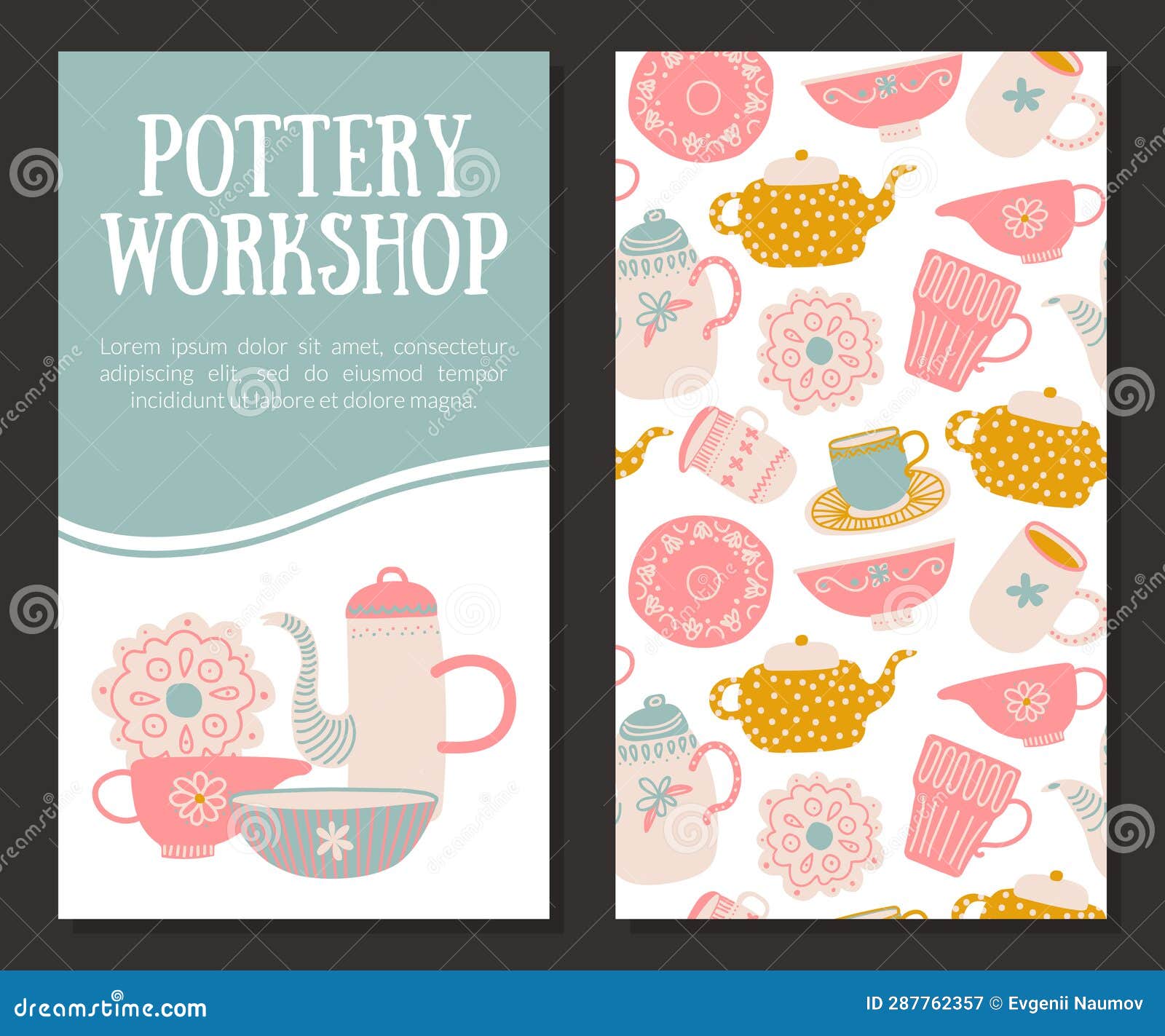 Kitchenware and Pottery Workshop Banner Design Vector Template Stock ...