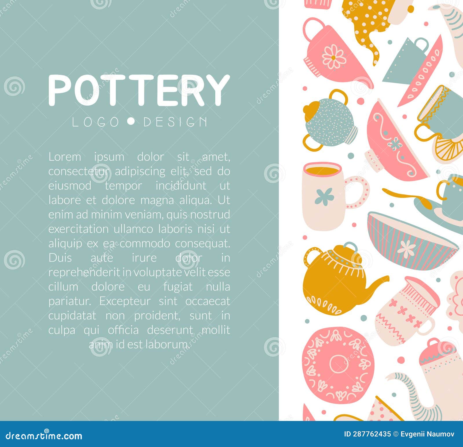 Kitchenware and Pottery Workshop Banner Design Vector Template Stock ...