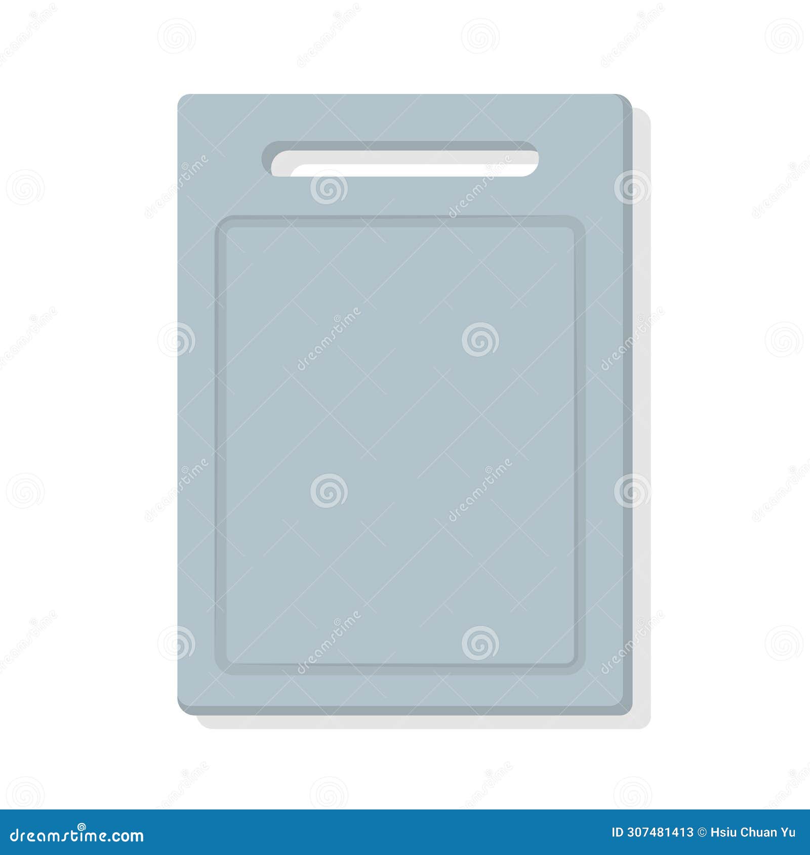 Kitchenware Rectangle Plastic Cutting Board Cartoon Illustration Stock ...