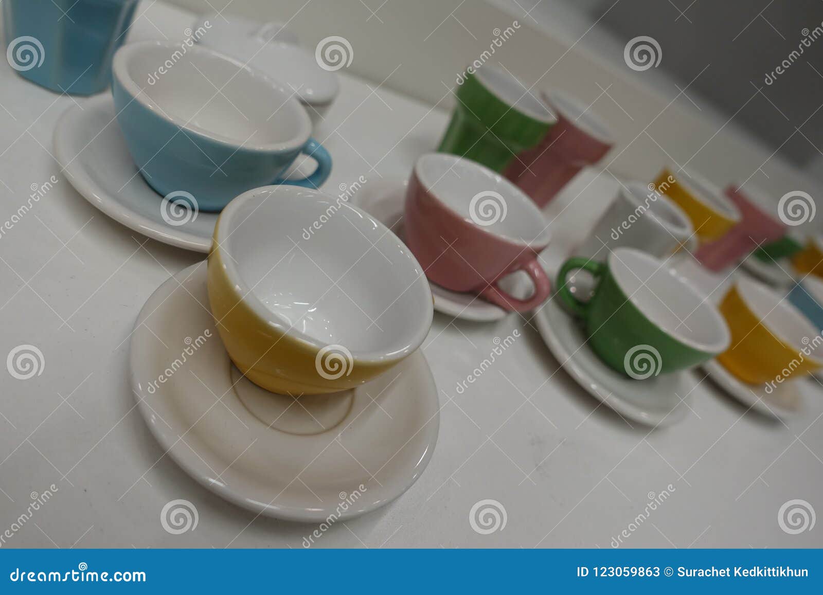 Kitchenware Show on a Display Shelf and Hang on the Wall Stock Image ...