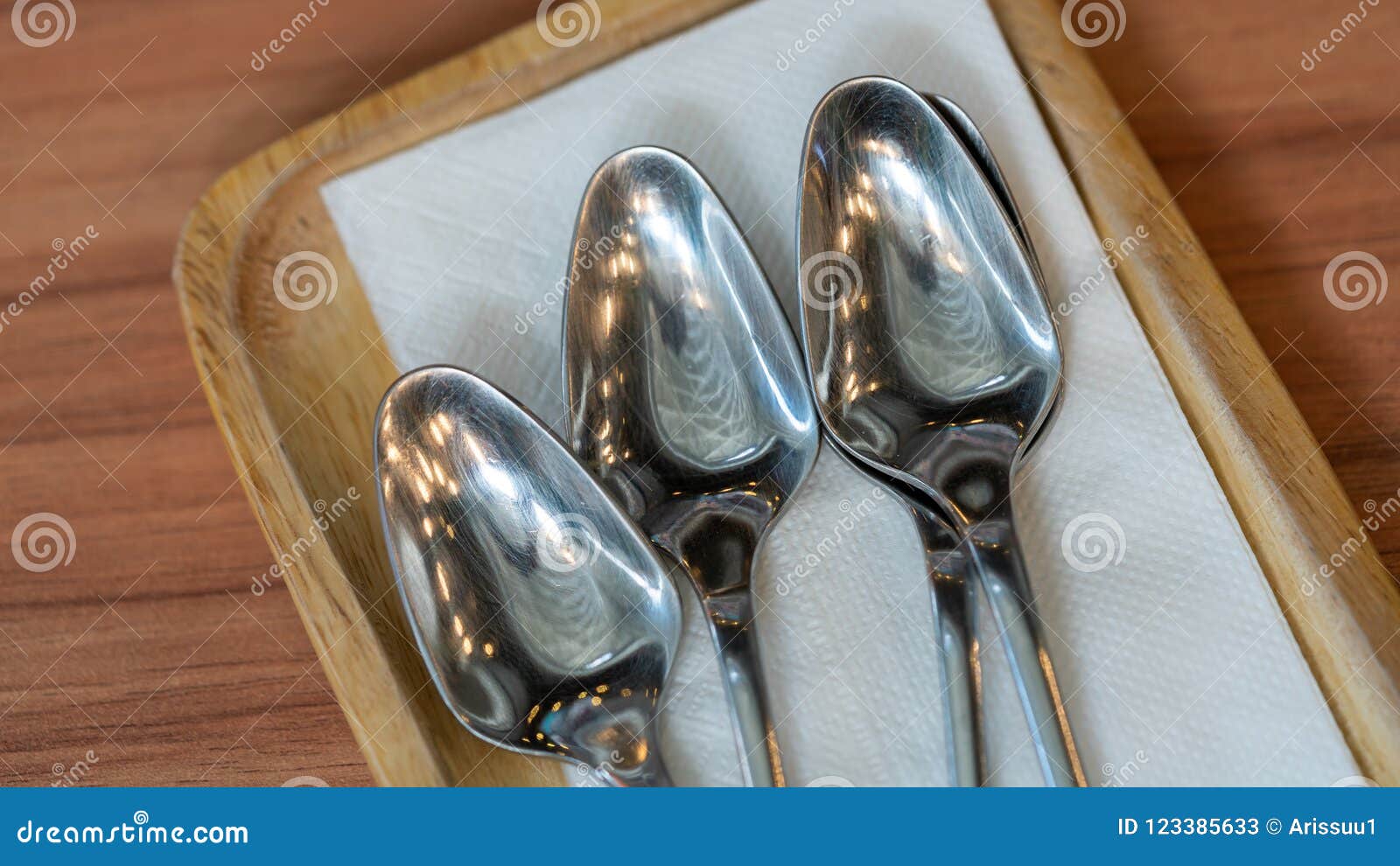 Kitchenware Silver Spoons and Forks Stock Image - Image of empty ...