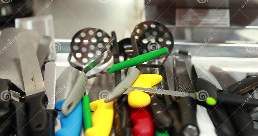 Kitchenware, Staff. the Kitchen Utensils are on the Table and Ready To ...