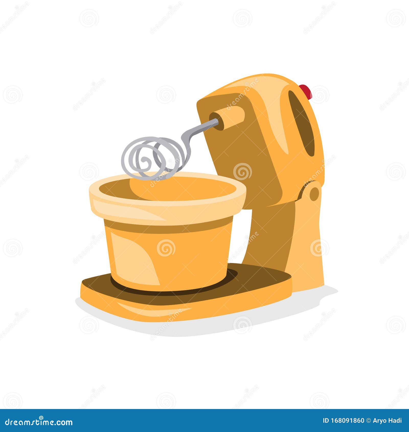 Kitchenware Stand Mixer, Electronic Food and Cake Maker Cartoon Flat ...