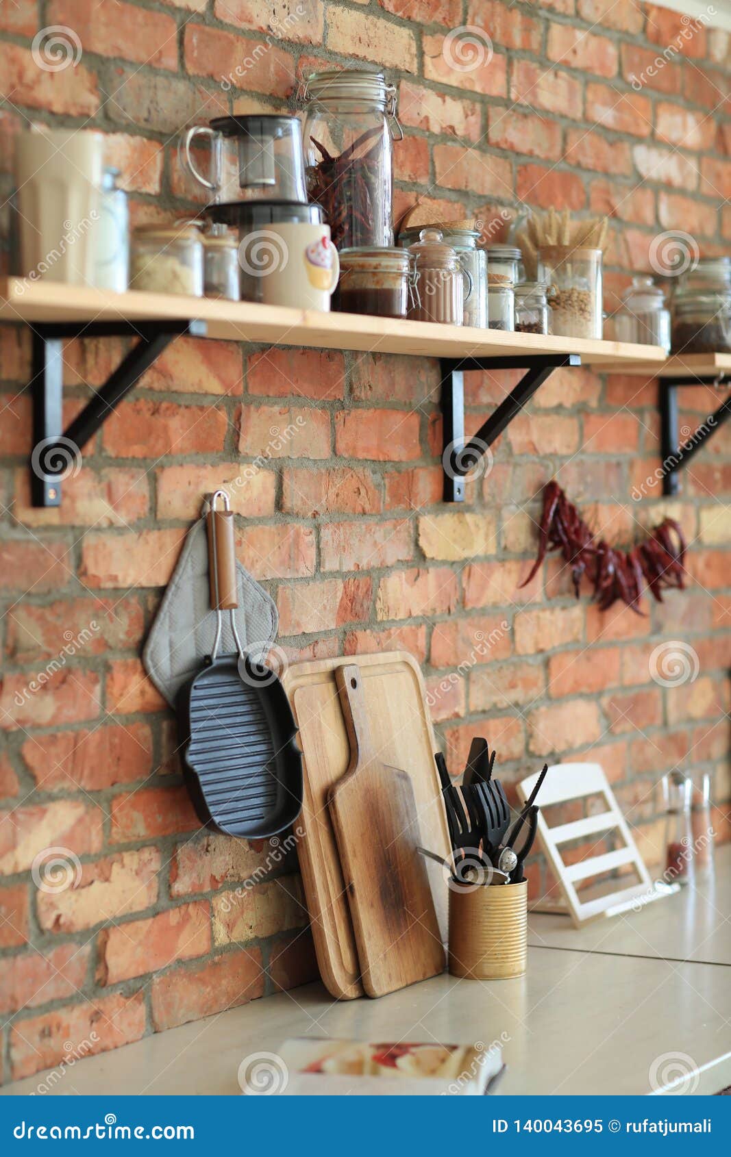 Kitchenware on the table stock image. Image of utensil - 140043695