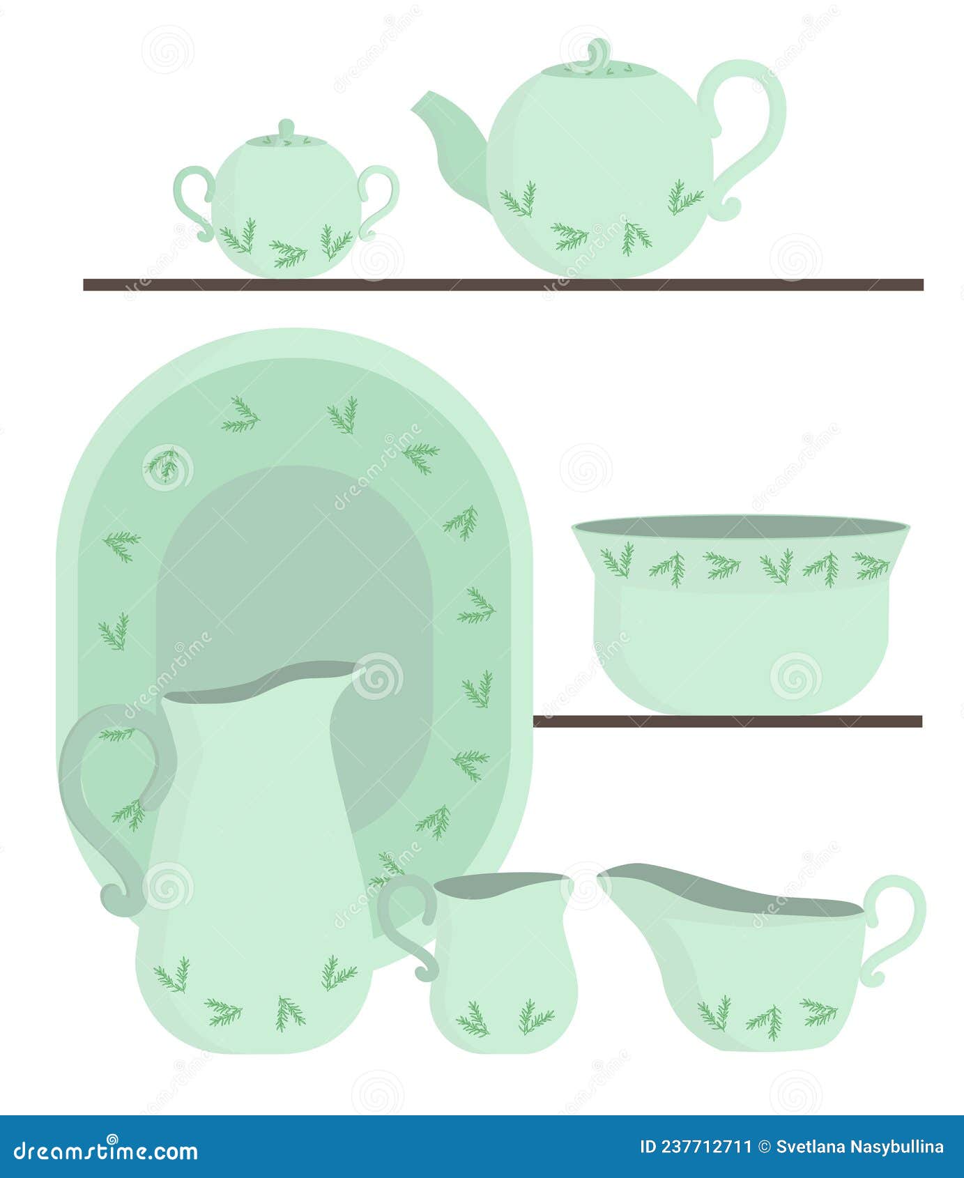 Kitchenware Vector Illustration Set Stock Vector - Illustration of line ...