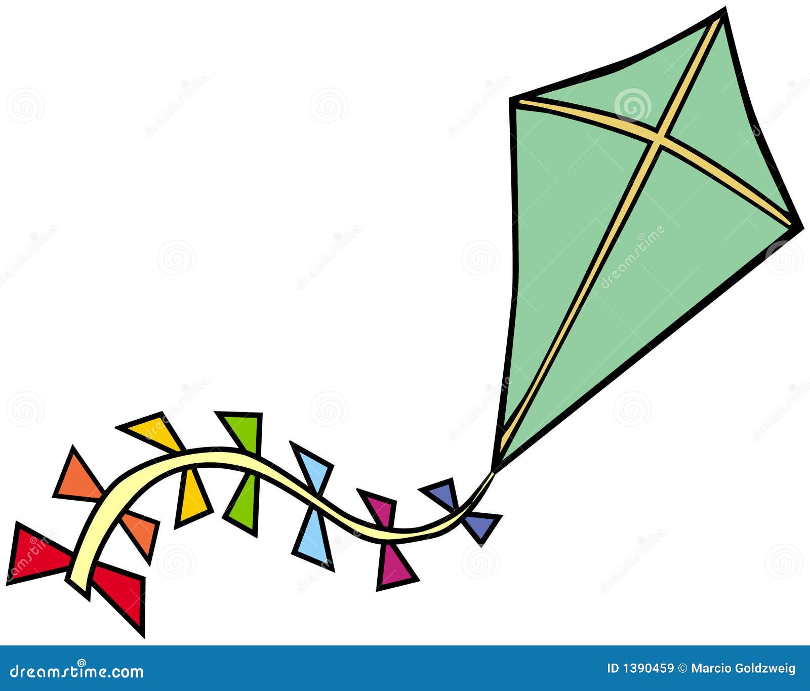 Kite stock illustration. Illustration of wind, child, flying - 1390459