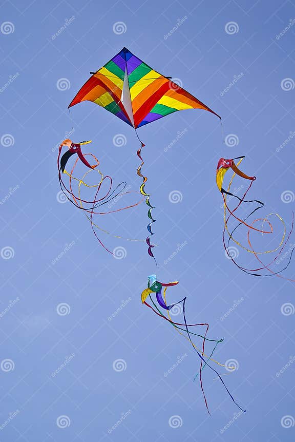 Kite stock photo. Image of april, yellow, stripes, windy - 4197028