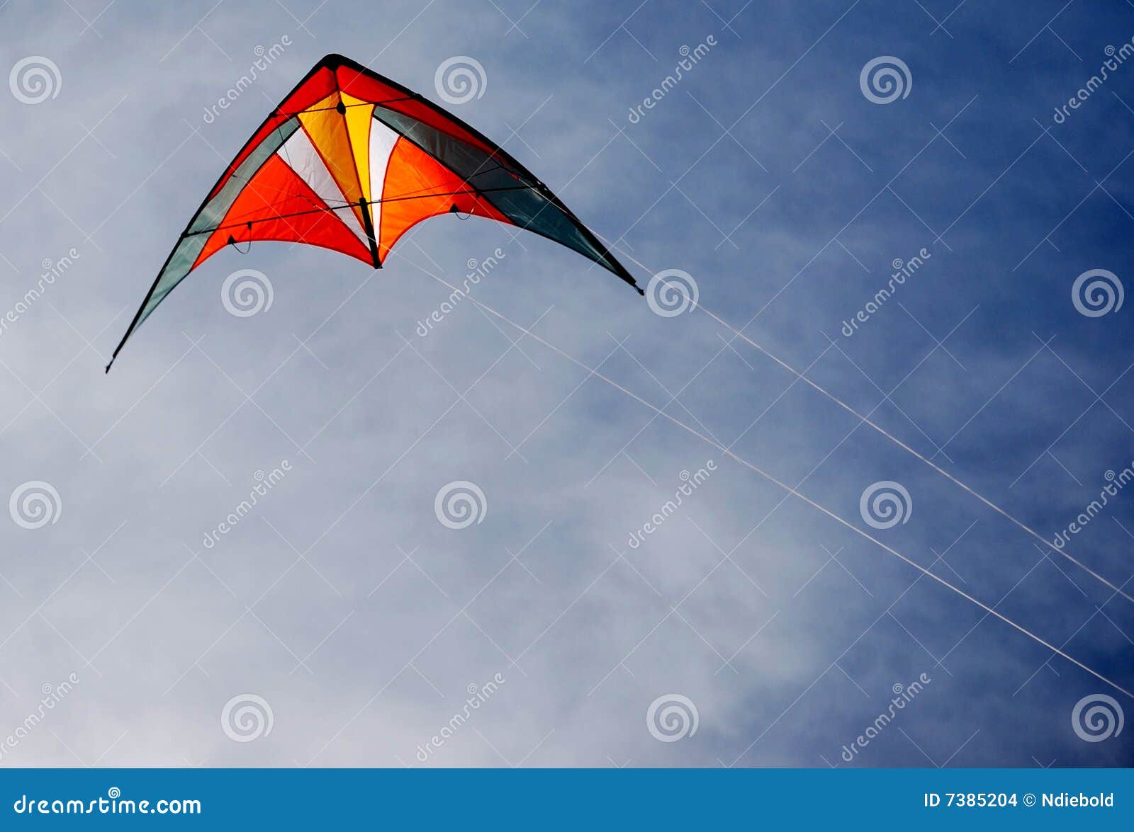 Kite stock photo. Image of wind, string, flying, bright - 7385204