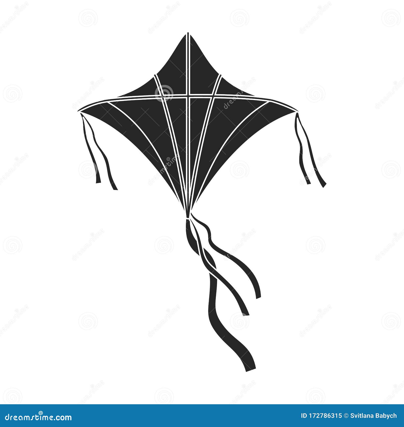 Kite Bird Vector Icon.Black Vector Icon Isolated on White Background ...