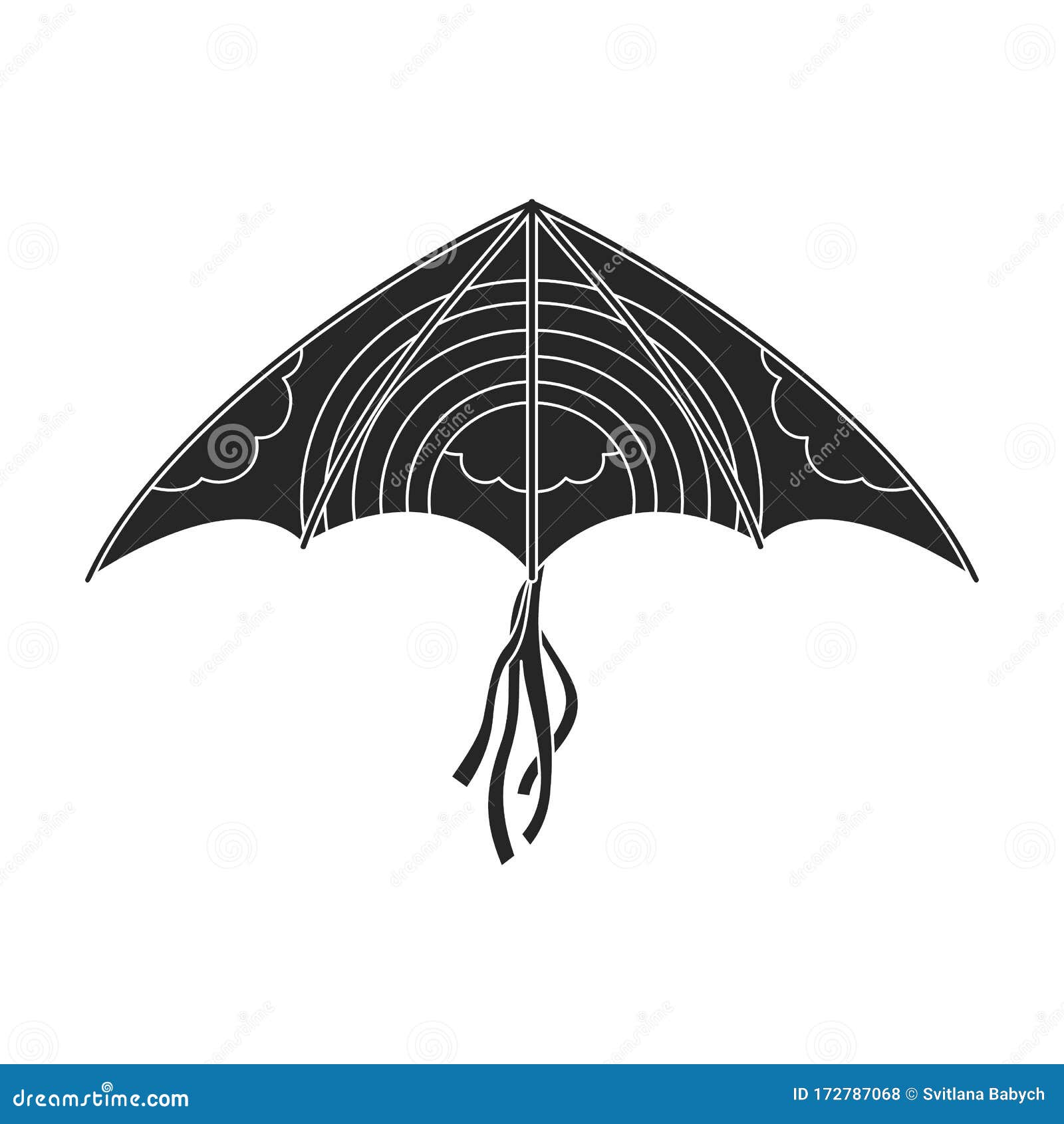 Kite Bird Vector Icon.Black Vector Icon Isolated on White Background ...