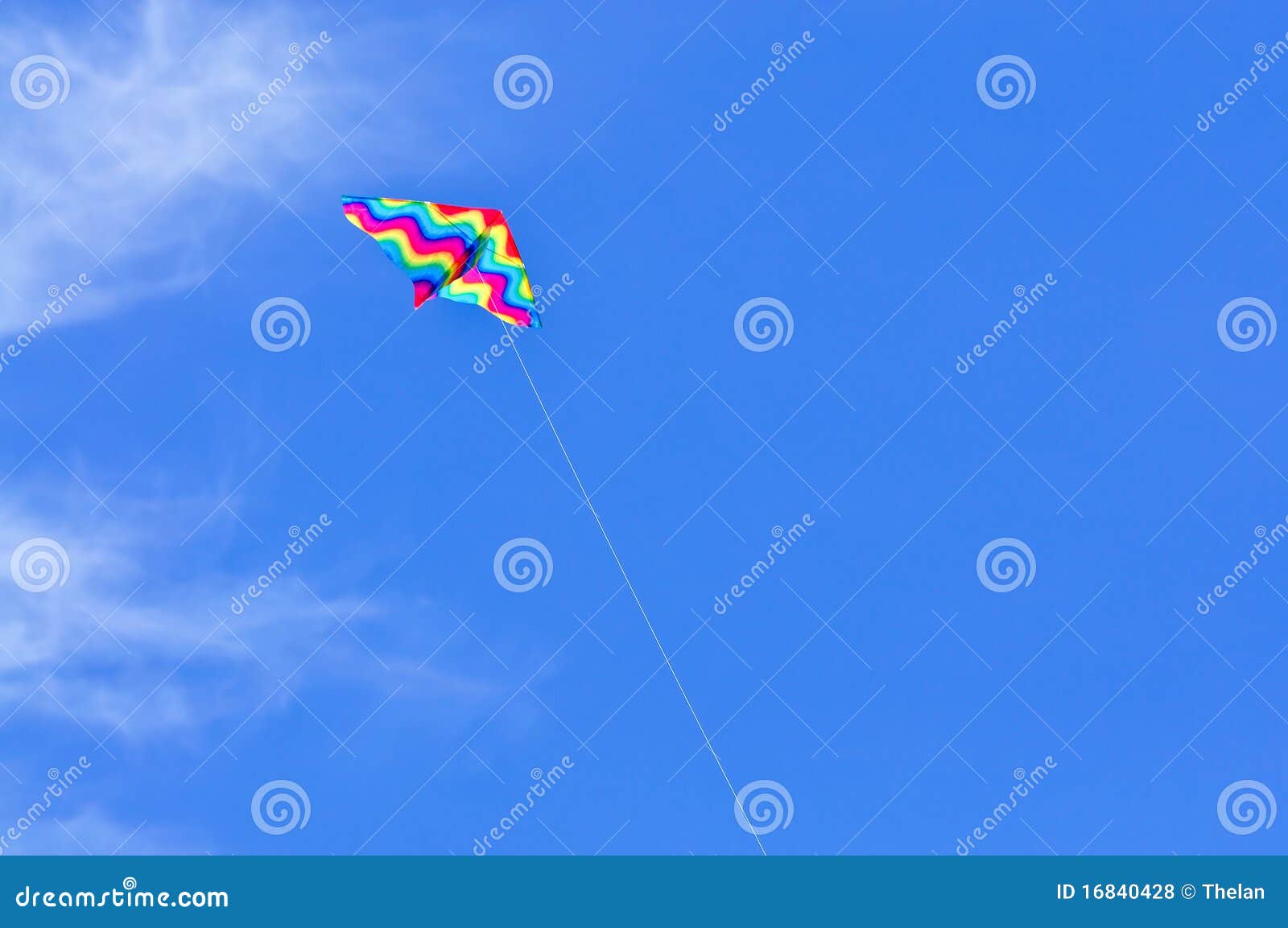 Kite on blue sky stock photo. Image of flight, bright - 16840428