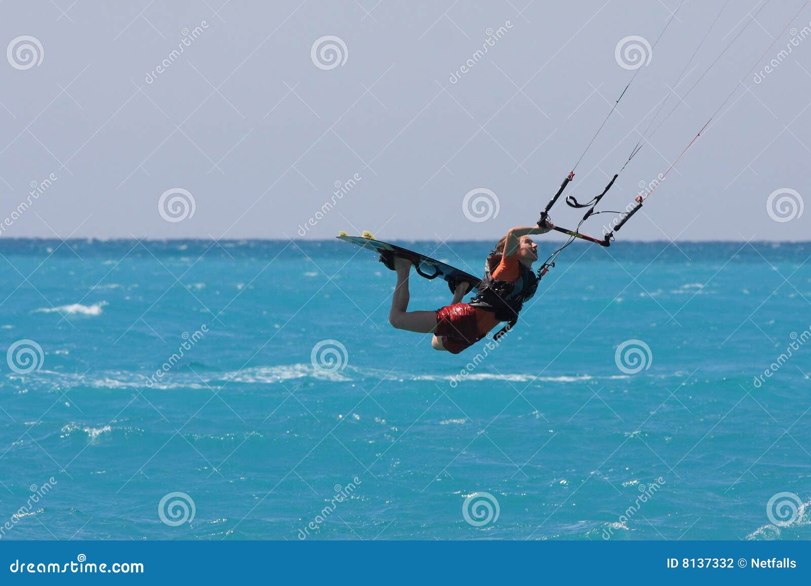 Kite boarder stock photo. Image of athletic, surfing, danger - 8137332