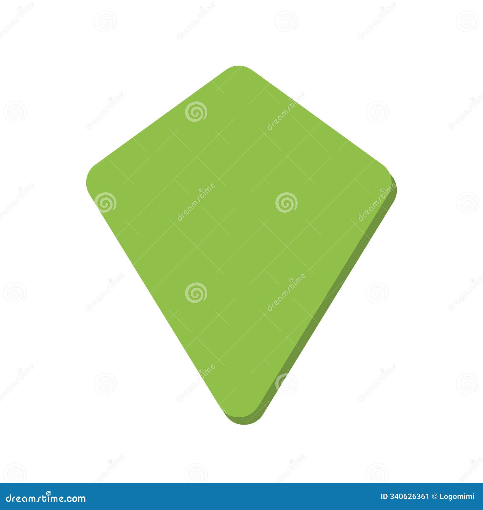 Kite 2D Basic Shape Vector Illustration, Cute Math Geometric Shape ...