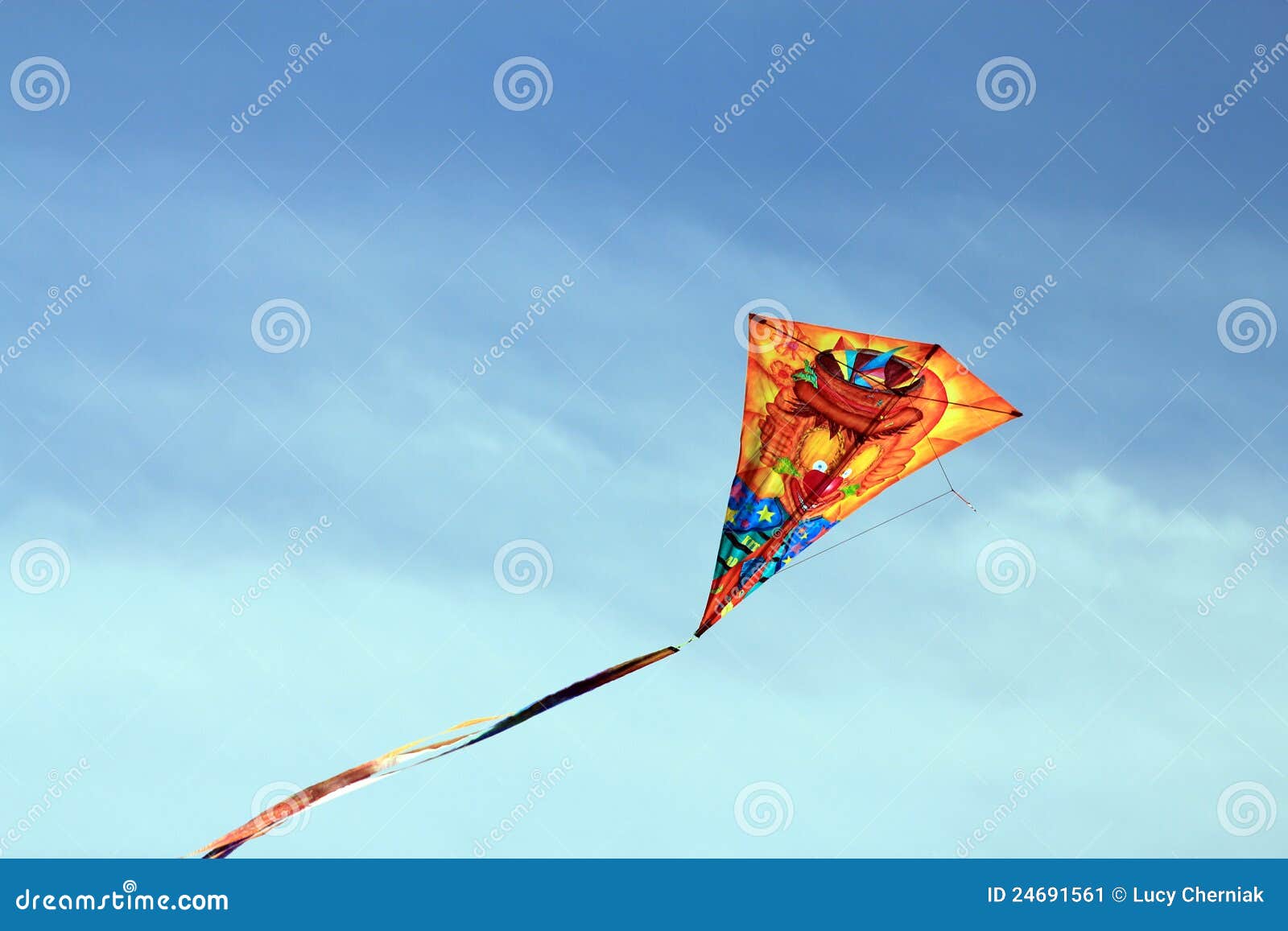 Kite-Face stock image. Image of tail, shape, flight, clouds - 24691561