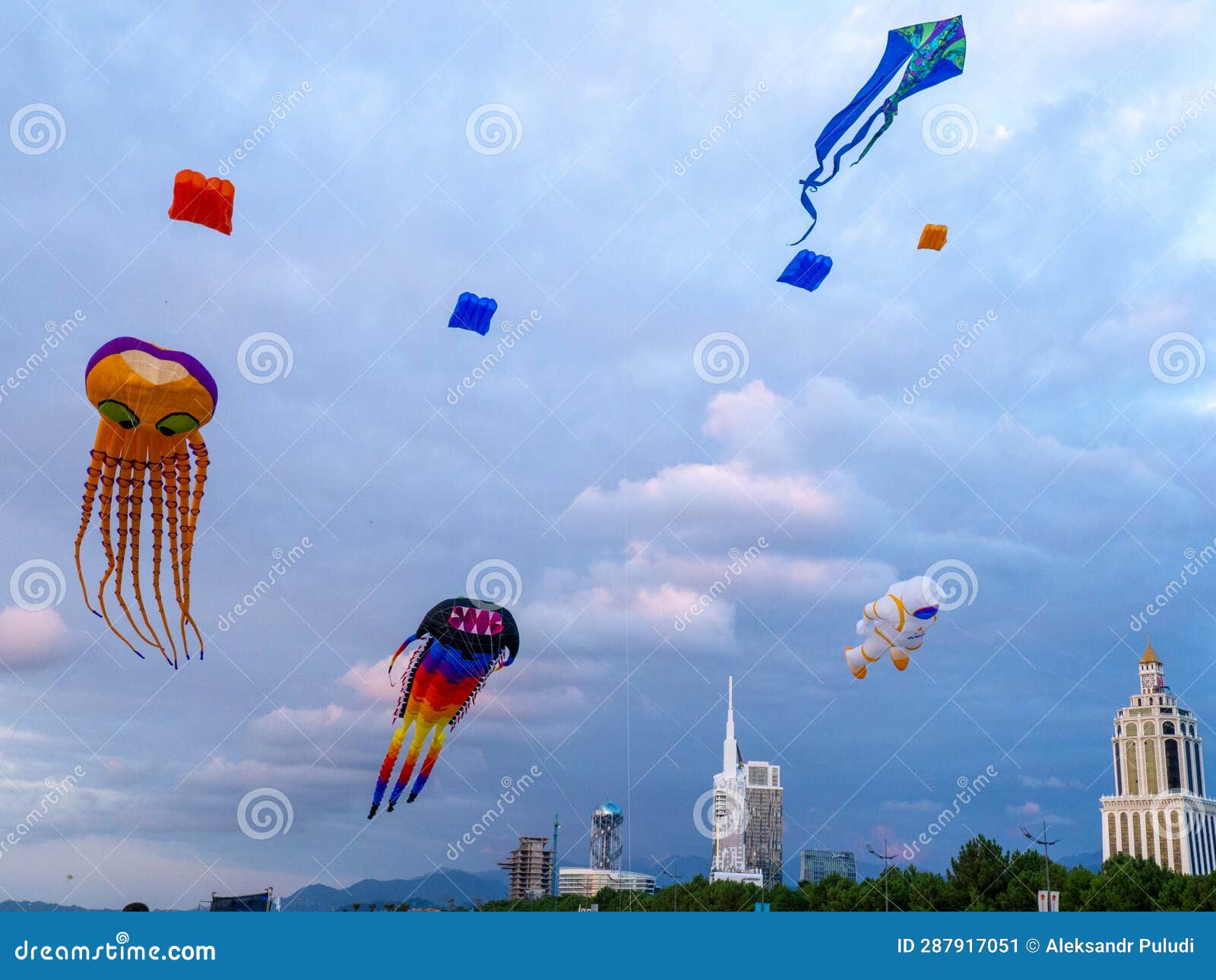 Kite Festival. Kites in the Sky. a Spectacle . Wind is Like a Force ...
