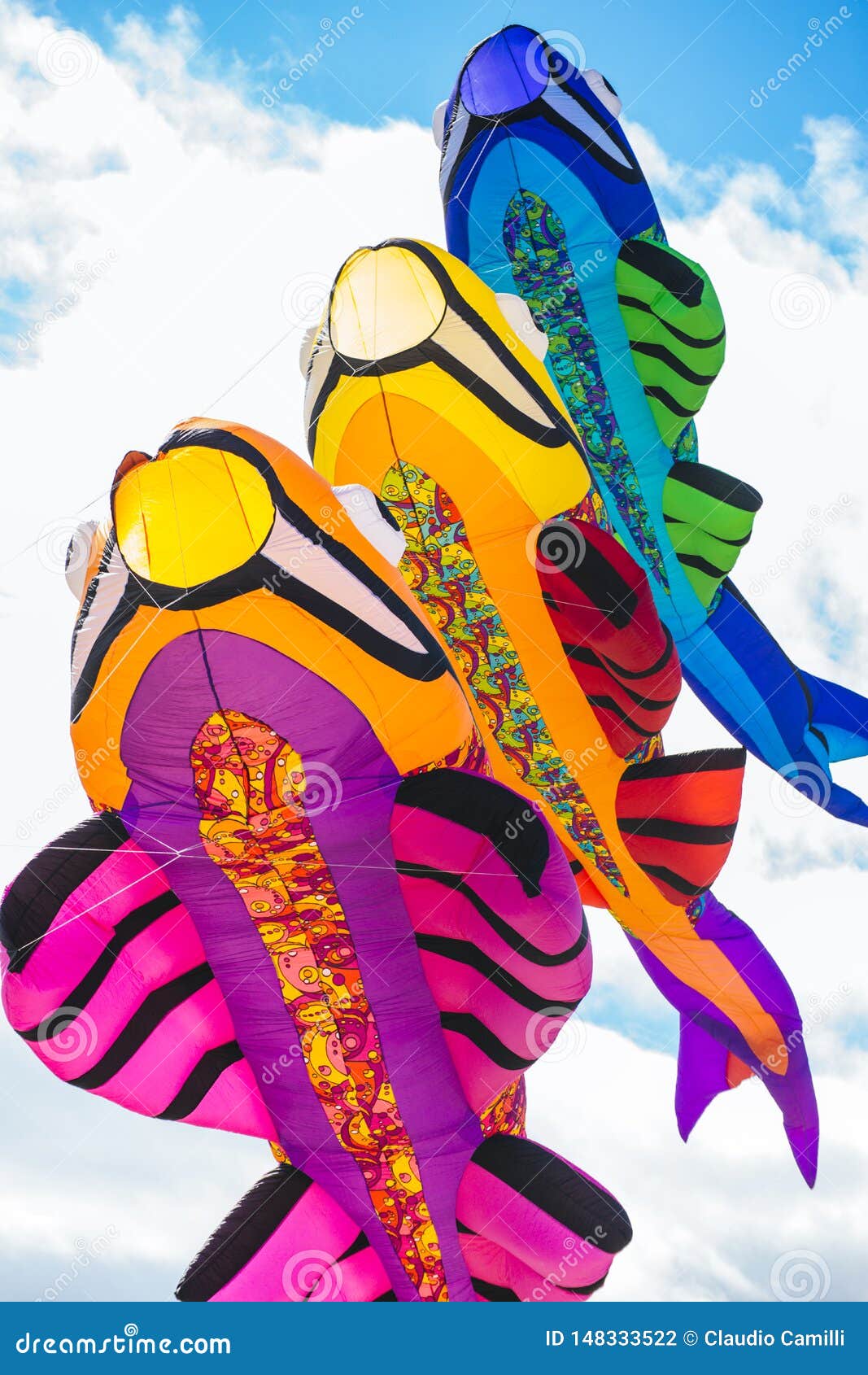 Kite fish fly in the sky stock photo. Image of recreational - 148333522