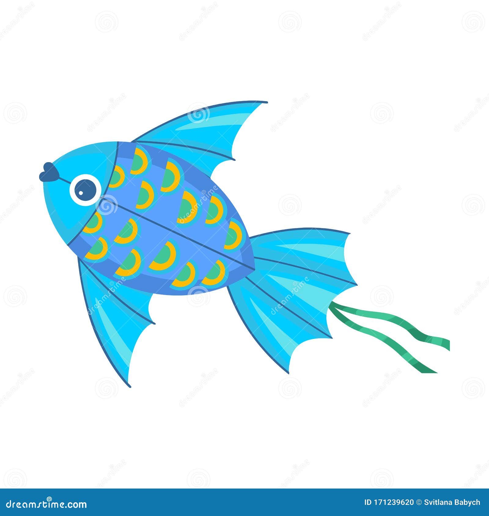 Kite Fish Vector Icon.Cartoon Vector Icon Isolated on White Background ...