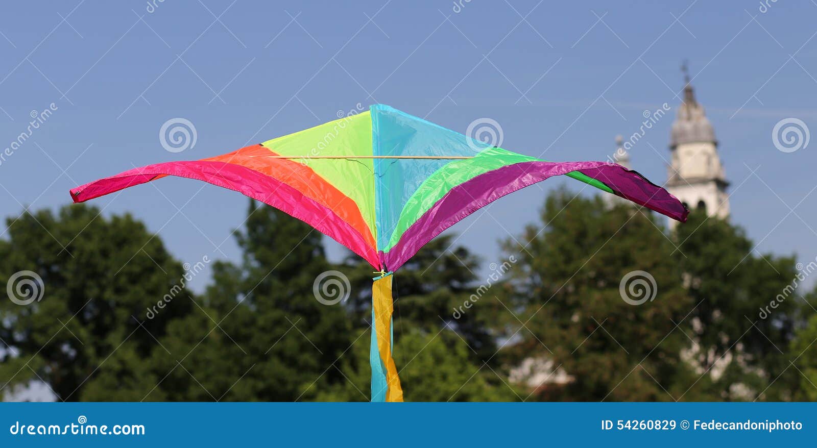 Kite Flies Towards the Religious Building Stock Image - Image of flyer ...