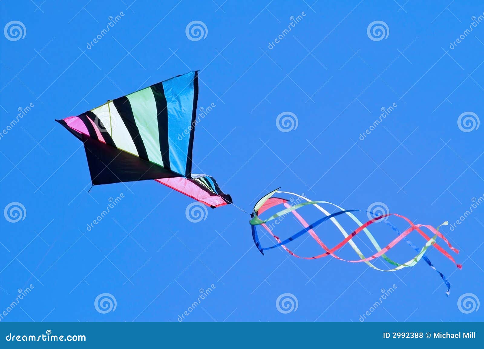 Kite in Flight stock photo. Image of pleasurable, blue - 2992388
