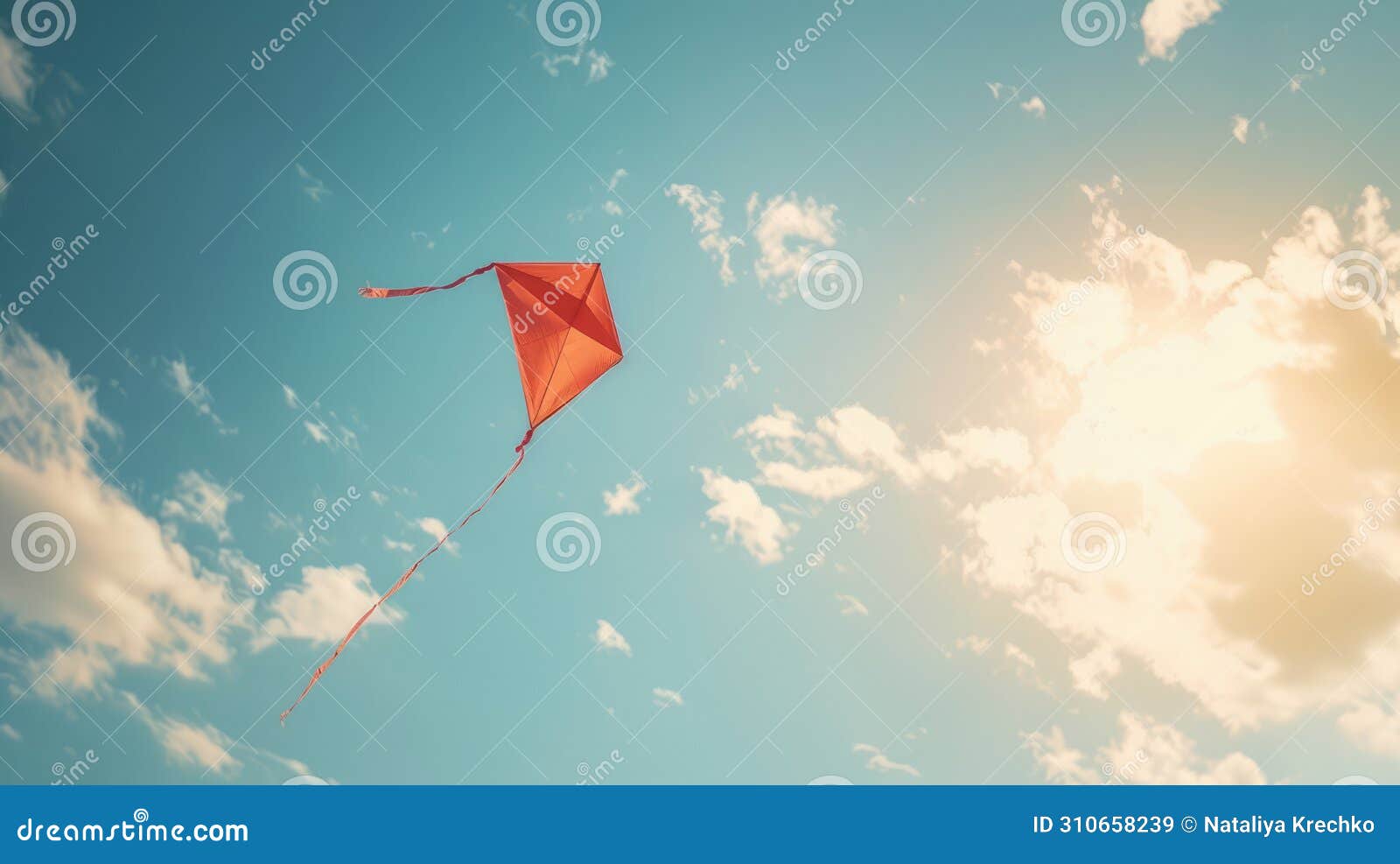 Kite Float in the Light Breeze in the Sky Colors Stock Image - Image of ...