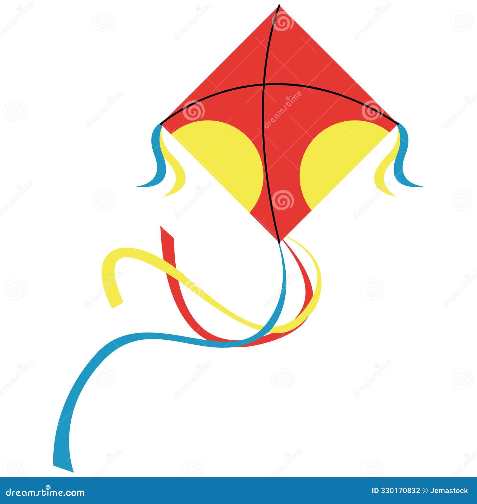 Kite fly paper toy stock vector. Illustration of leisure - 330170832