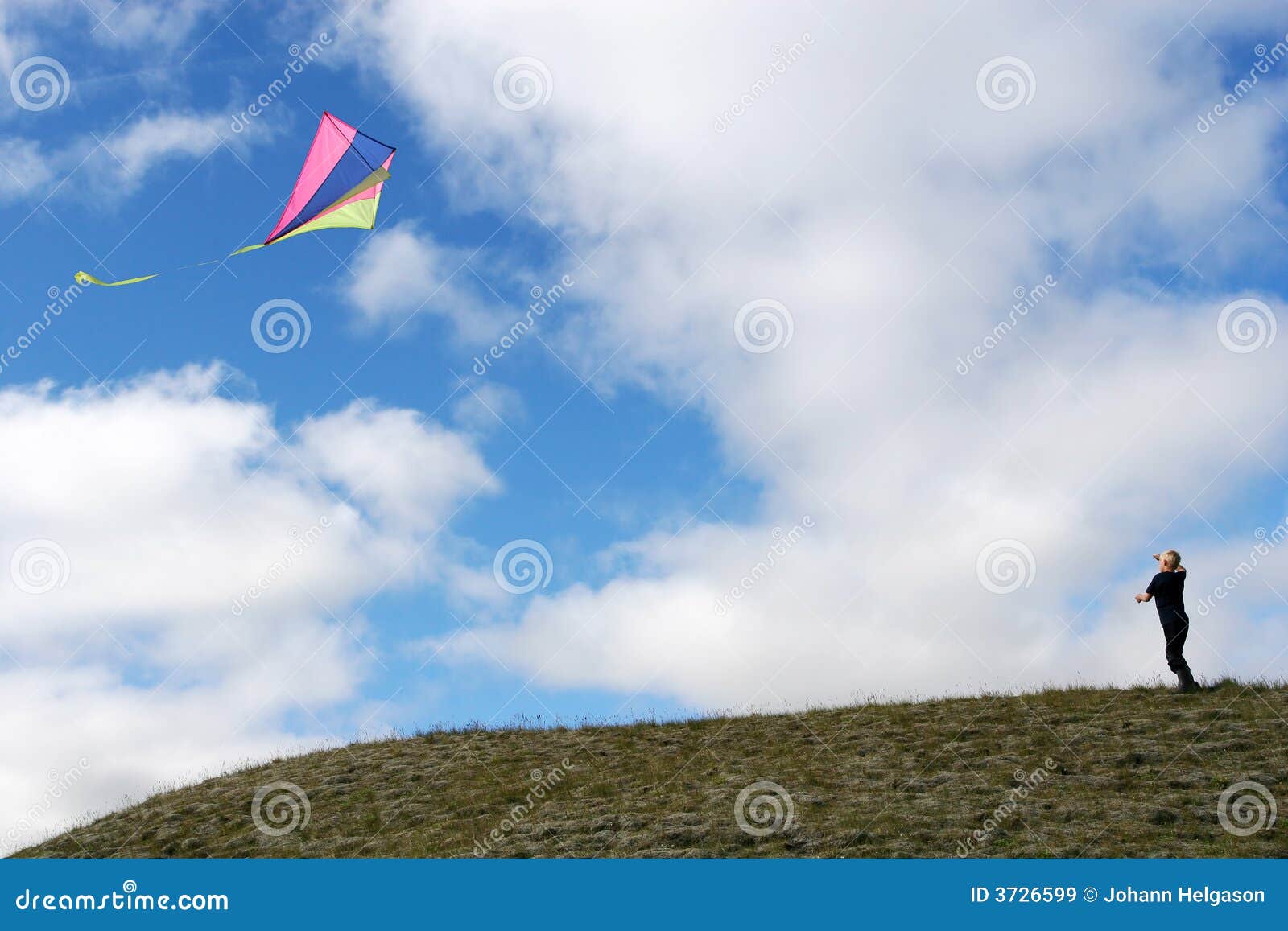 Kite flying stock image. Image of wind, playing, gust - 3726599